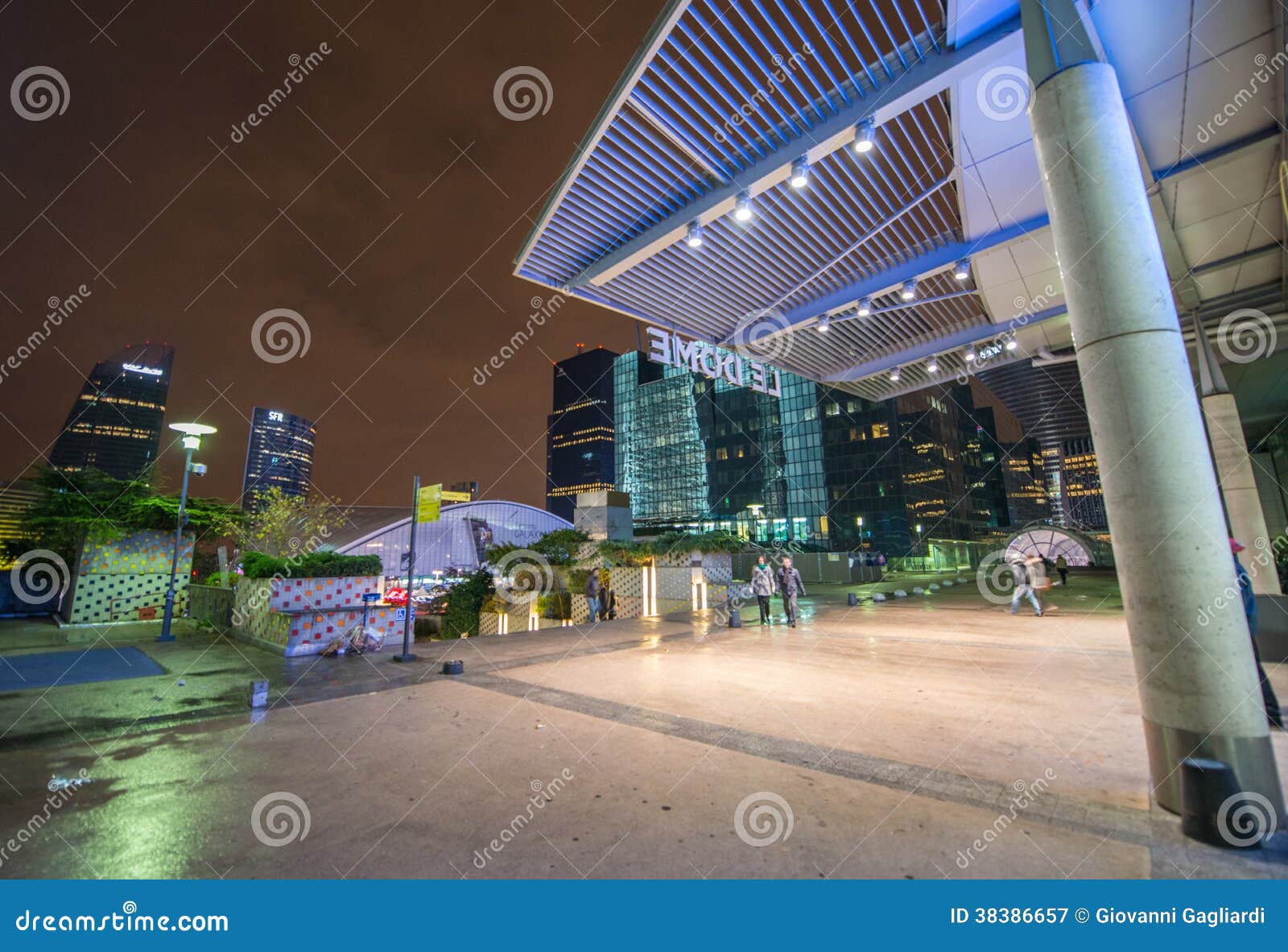 La Defense Buildings at Night Editorial Photography - Image of tower ...