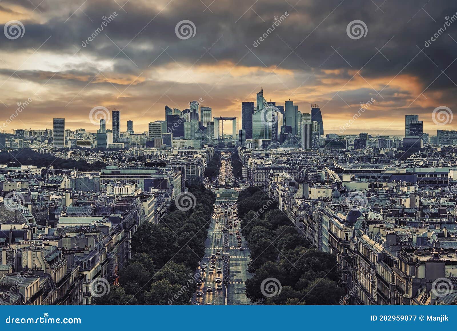 Modern Architecture in Paris Stock Image - Image of landmark, downtown ...