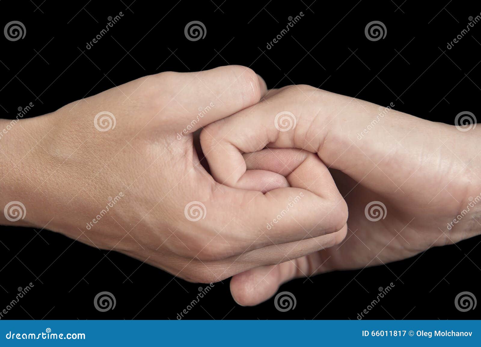 La Donna Griped Le Sue Dita Nel Gesto Reliabilty Immagine Stock ...