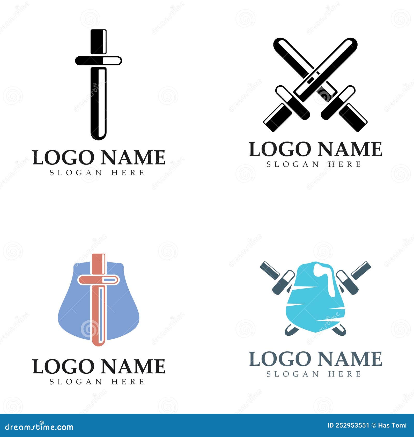 La Espada Alada Con Icono Del Vector Del Escudo Ilustración del Vector ...