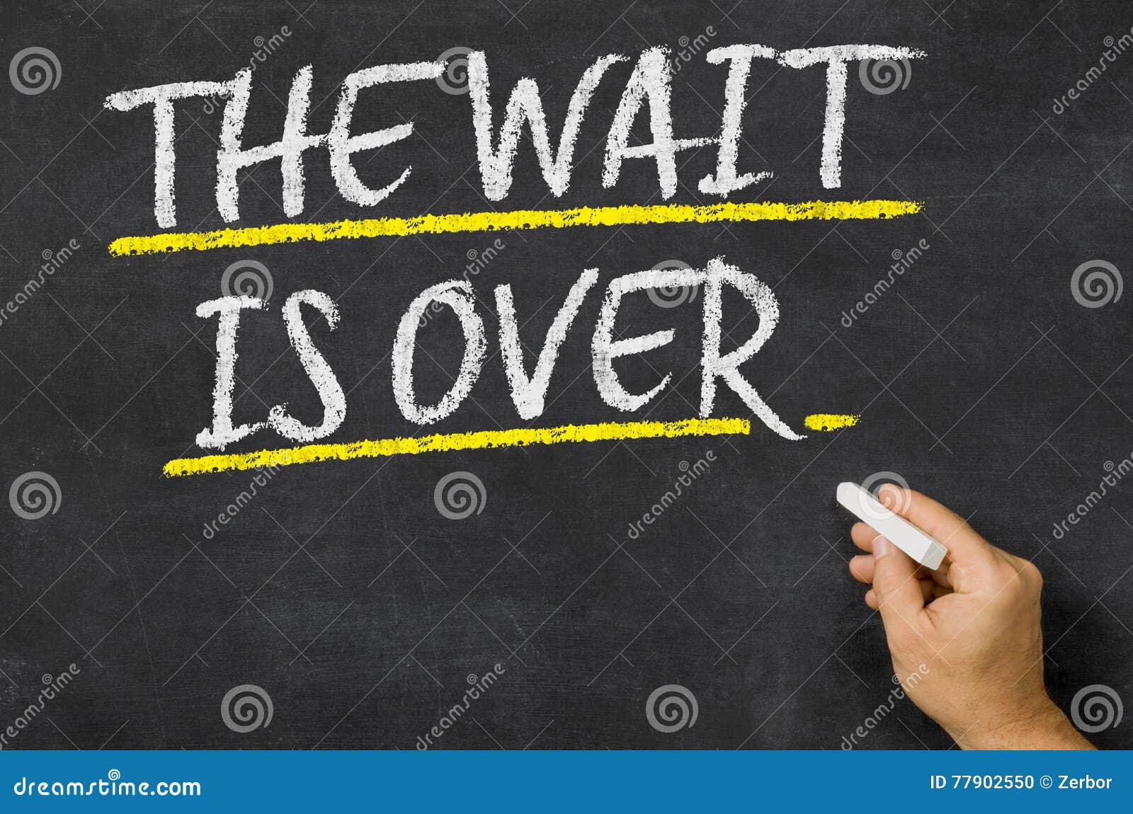 La espera ha terminado foto de archivo. Imagen de regulaciones - 77902550