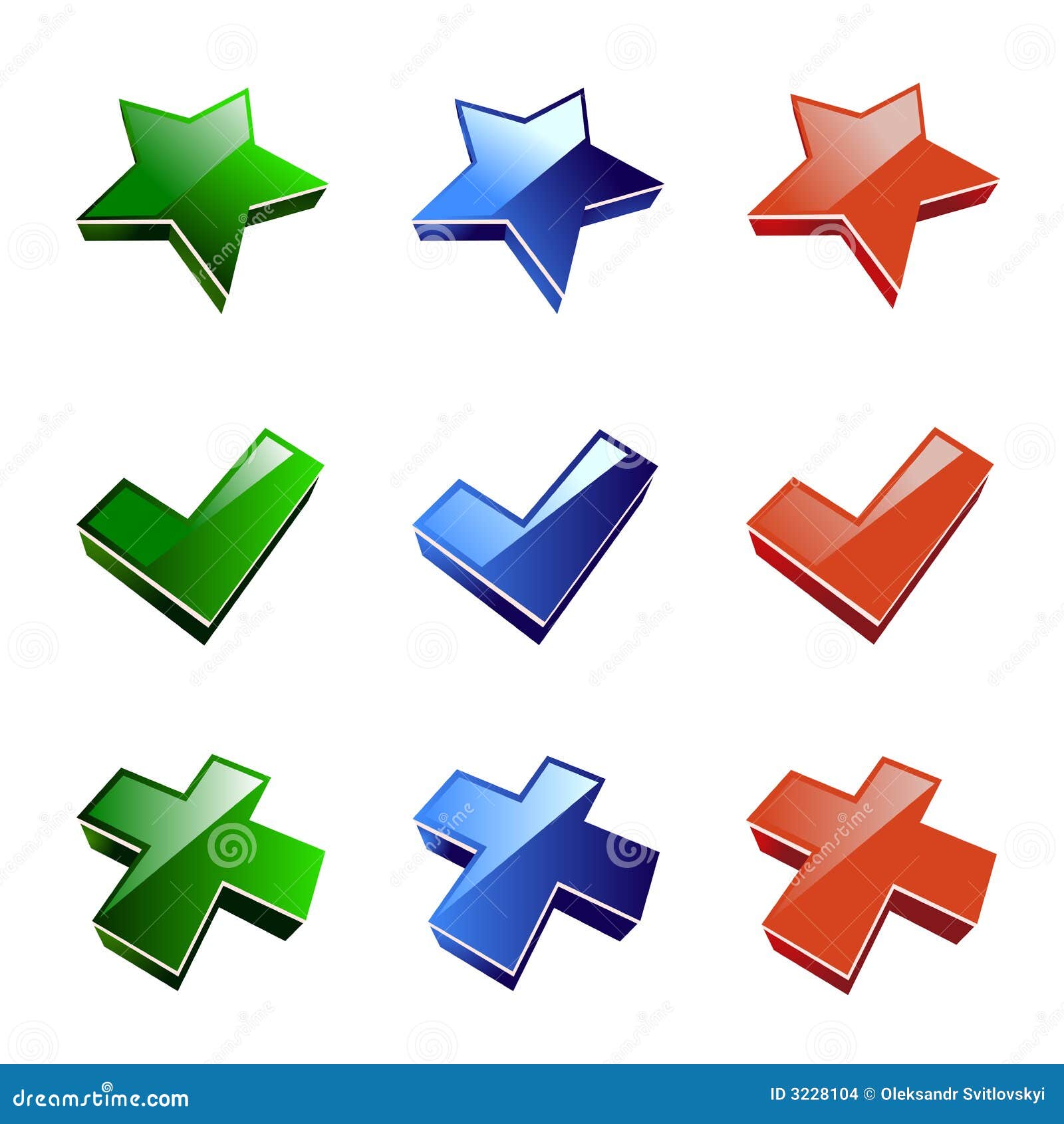 La Estrella Del Icono, Cruz, Valida Ilustración del Vector ...