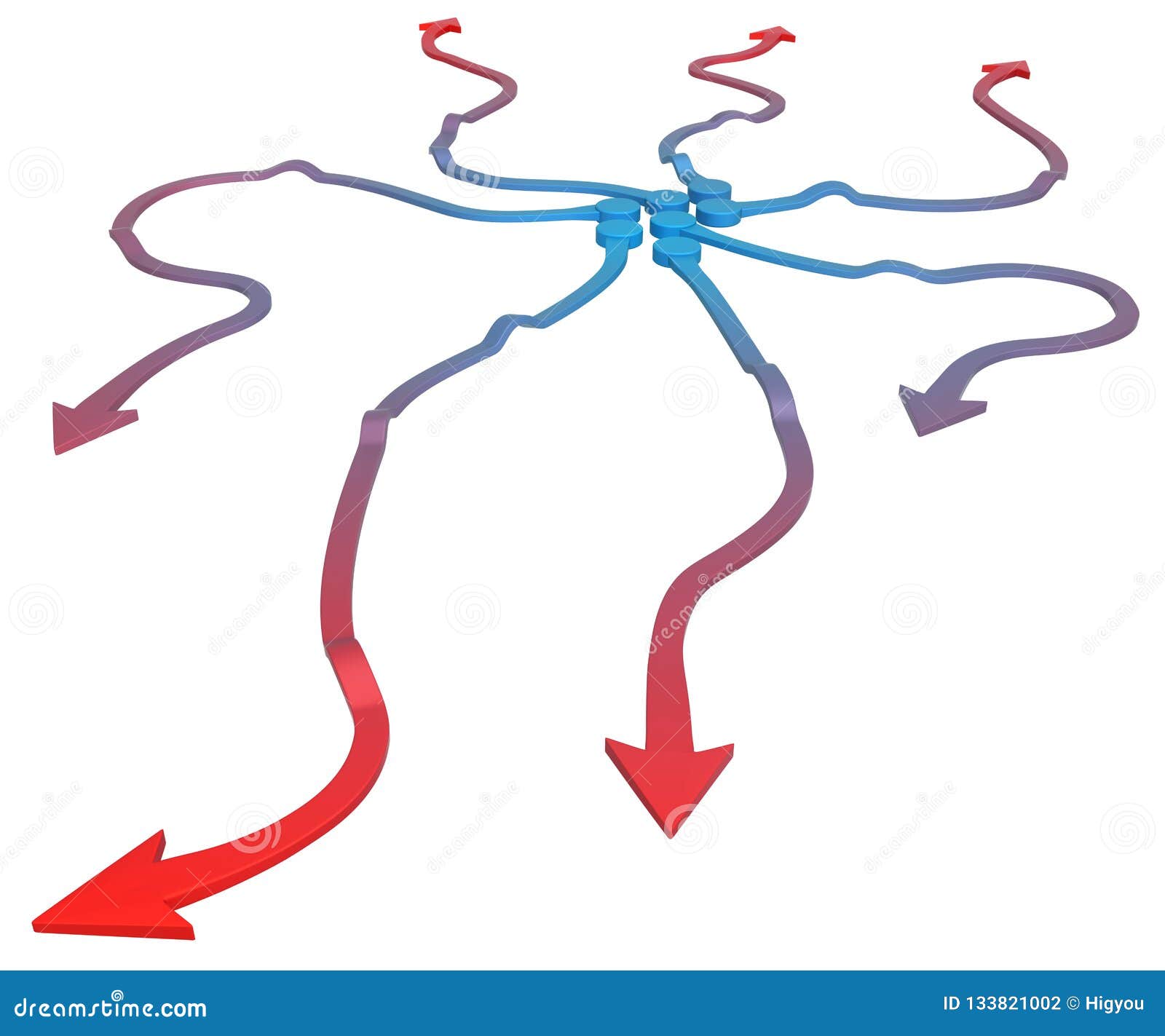 La Flecha Encamina El Punto Rojo Stock de ilustración - Ilustración de ...