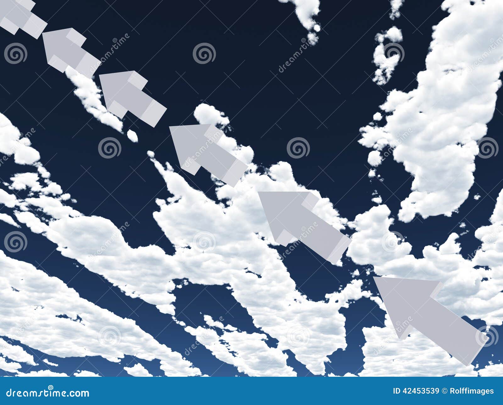 La Flecha Señala Diagonalmente Hacia Arriba Stock de ilustración ...