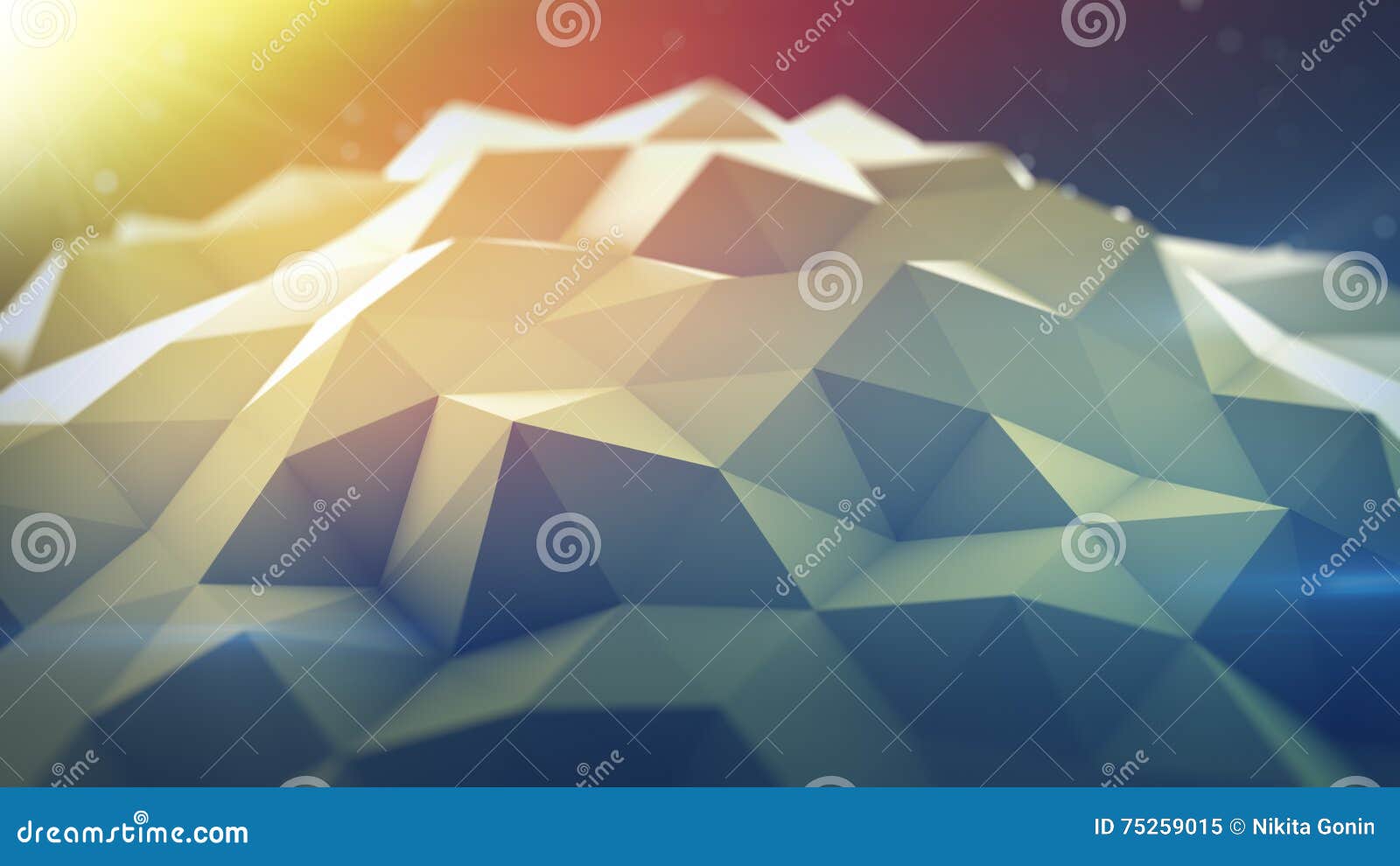 La Forme Polygonale 3D Rendent Illustration Stock - Illustration du ...