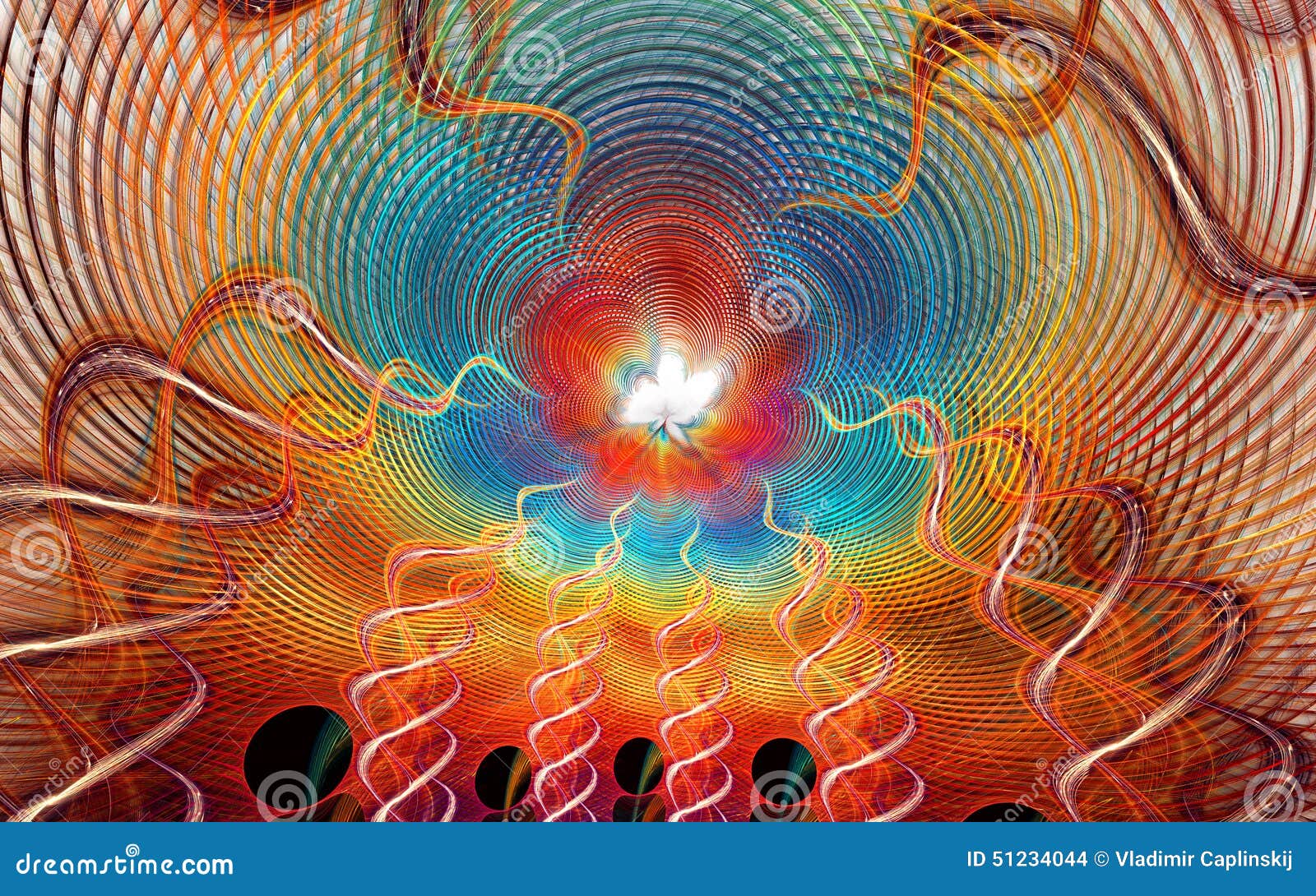 La fractale courbe le fond illustration stock. Illustration du détail ...