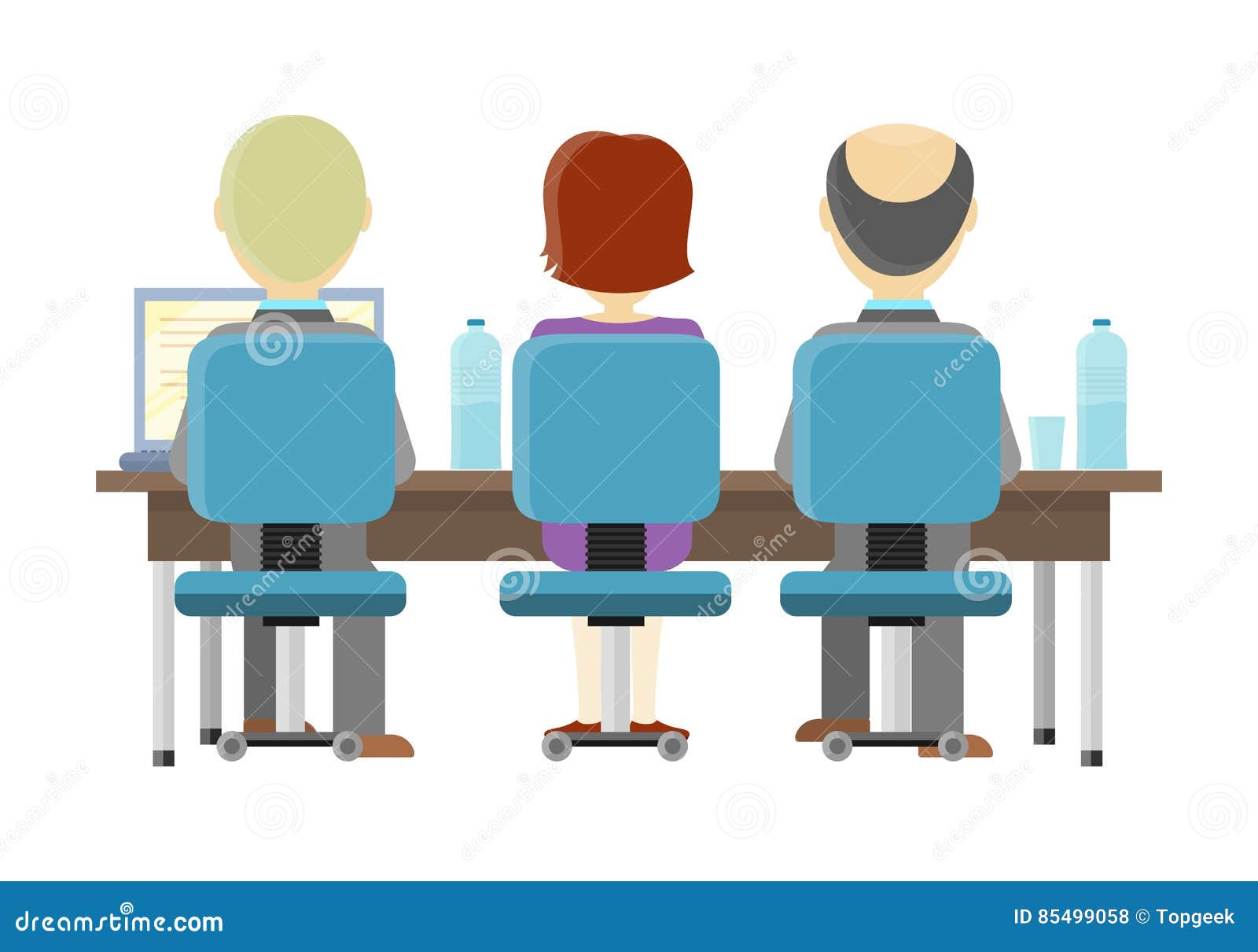 La Gente Che Lavora Al Computer Illustrazione Vettoriale ...