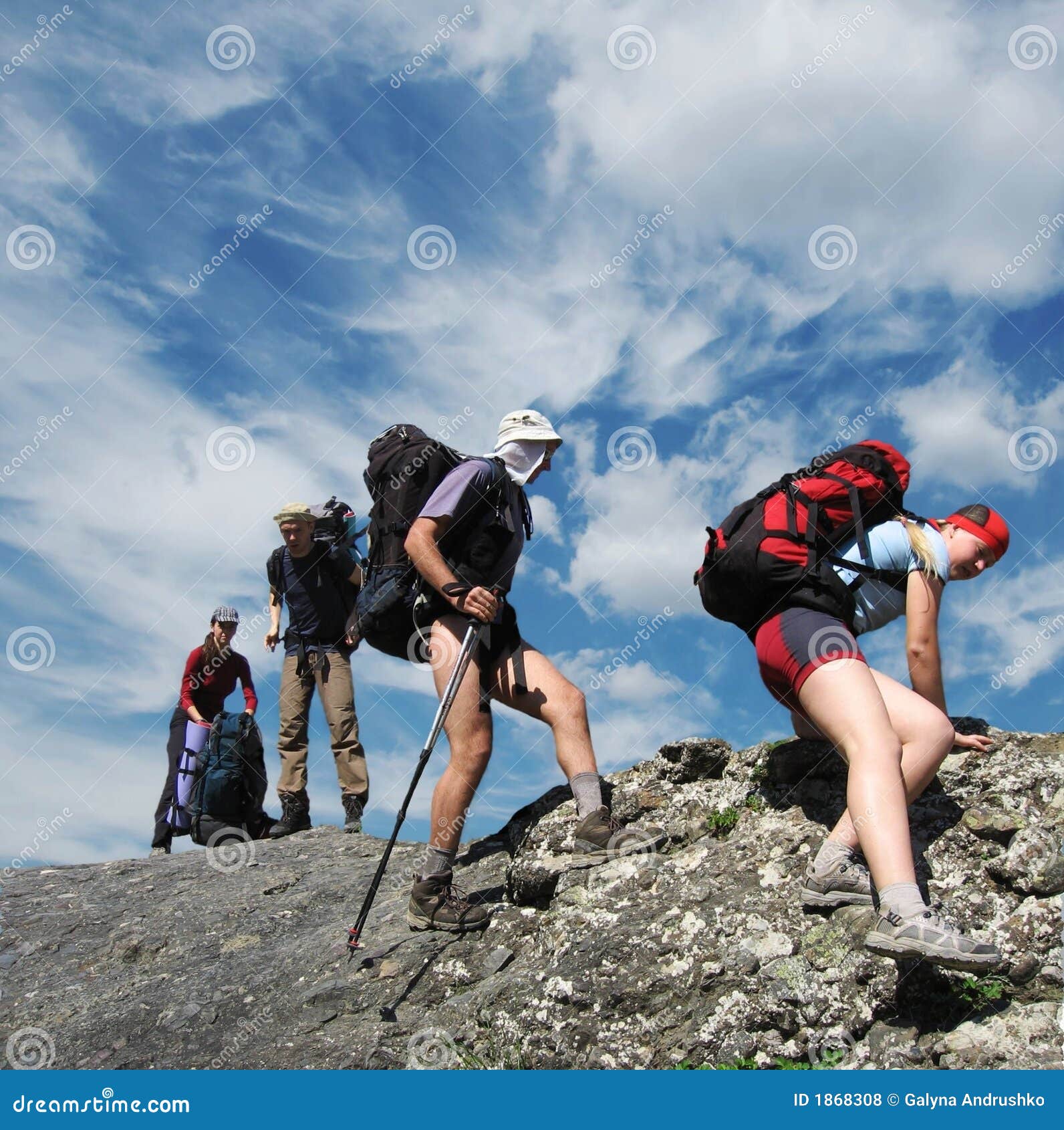 La gente nell'escursione fotografia stock. Immagine di ginnasta - 1868308