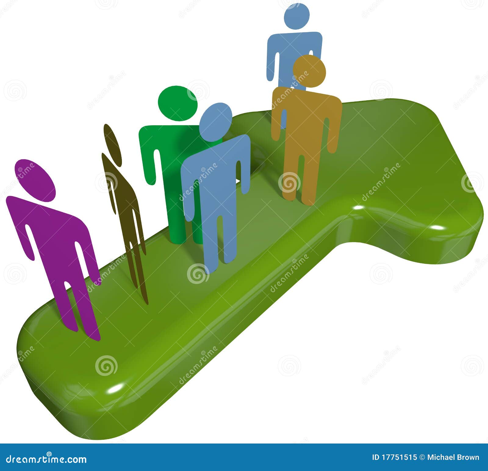 La Gente Team En Flecha Del Símbolo 3D Para Progresar éxito Stock de ...