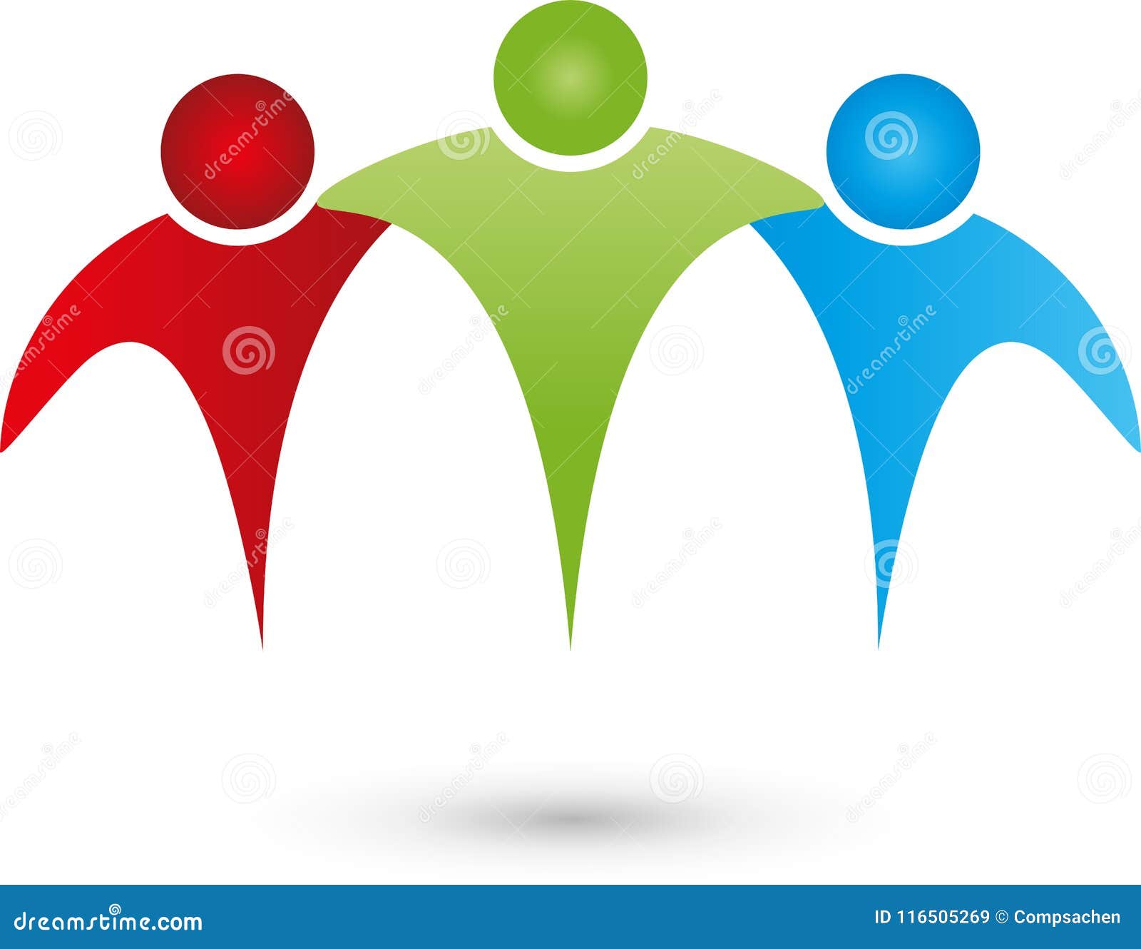 La Gente, Tre Persone, Associazione E Team Logo Illustrazione ...