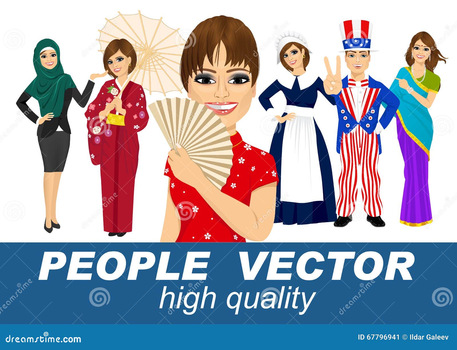 La Gente Vector Con Los Diversos Caracteres Ilustración del Vector ...