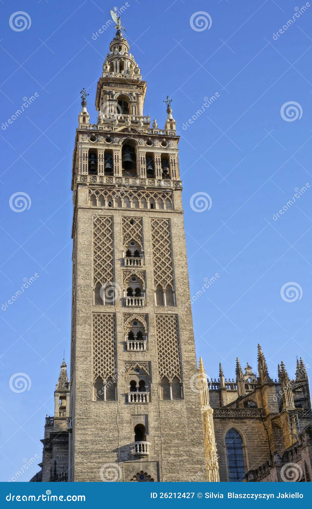 La Giralda Tower in Seville, Spain Stock Image - Image of europe ...