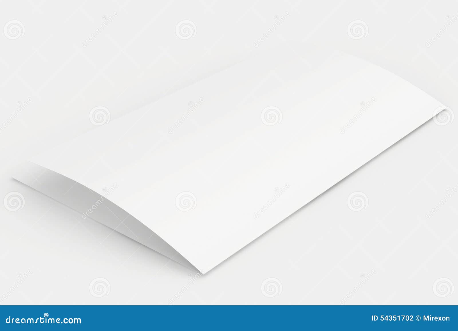 La Hoja De Papel En Blanco Doblada Stock de ilustración - Ilustración ...