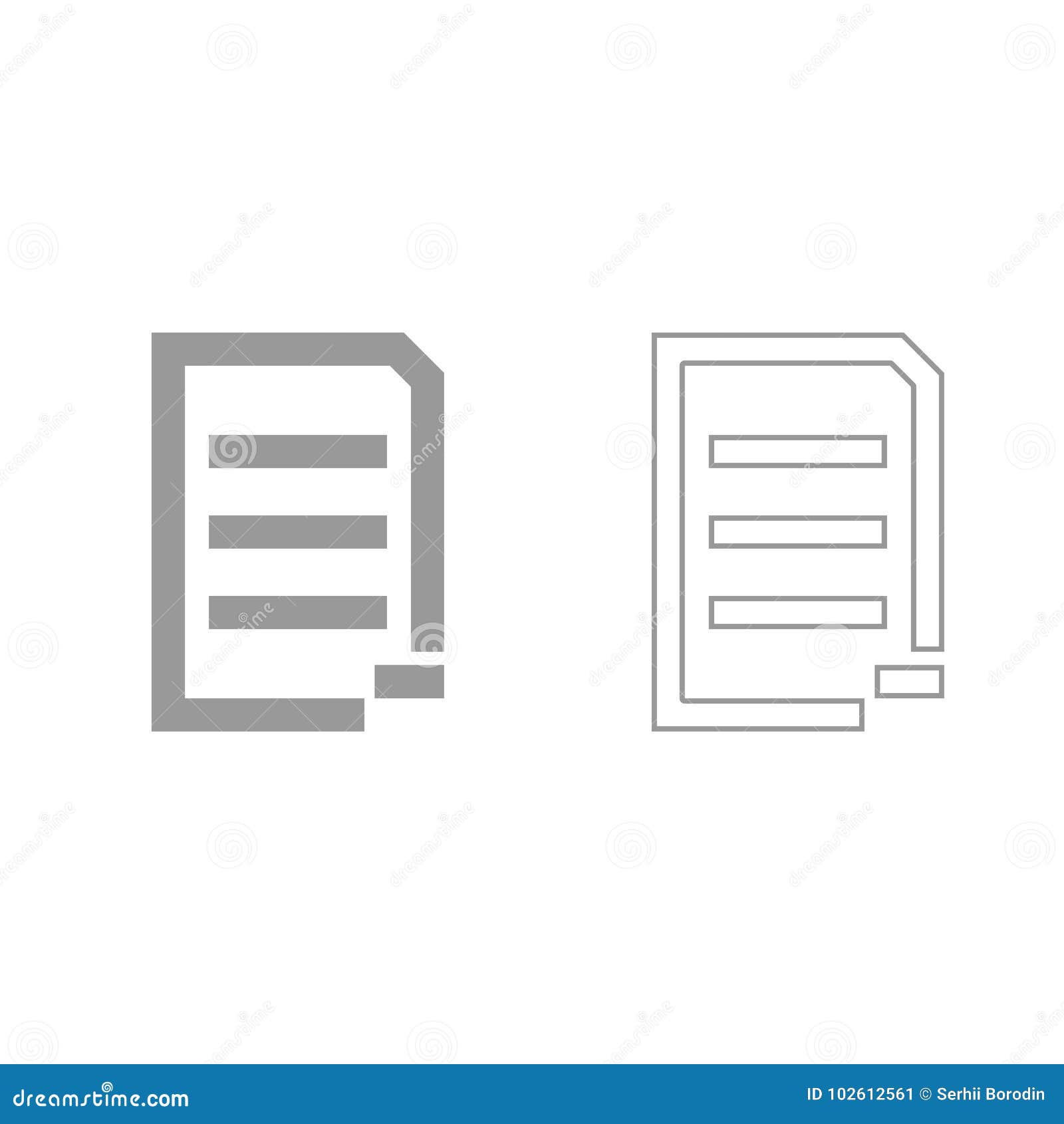 La Hoja Del Documento Resta El Icono Determinado Del Gris Ilustración ...