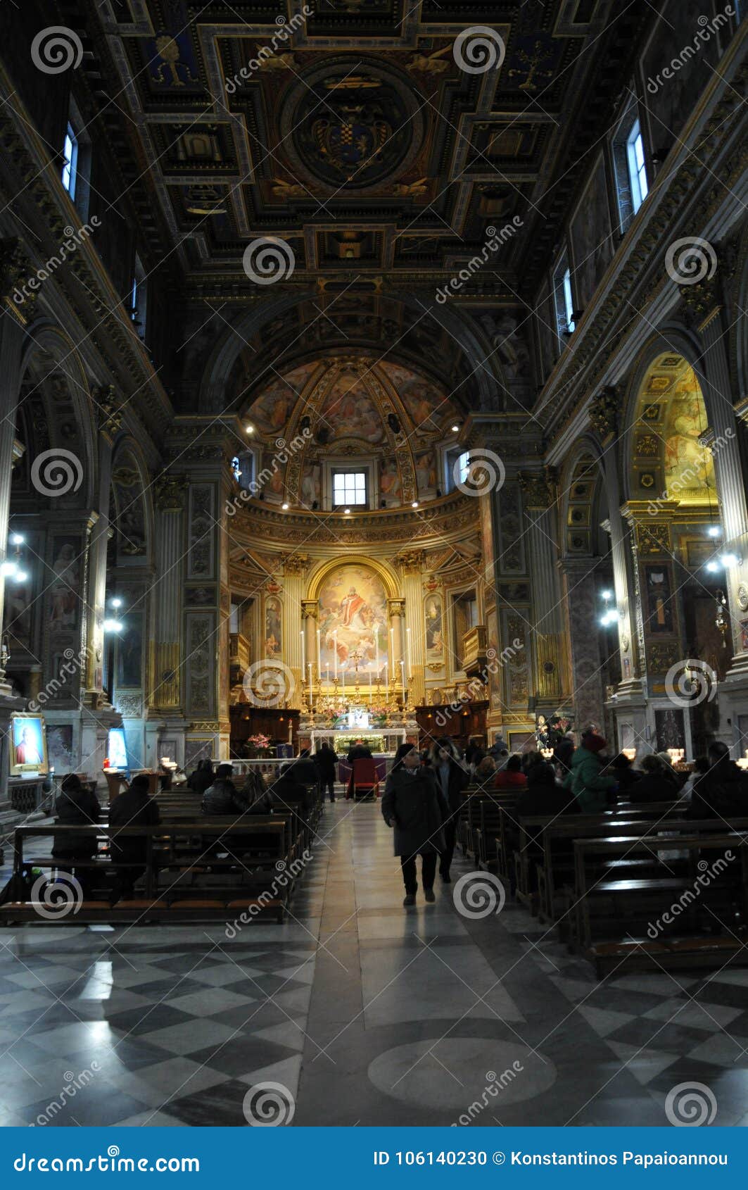 La Iglesia San Marcello Al Corso En Roma Imagen editorial - Imagen de ...