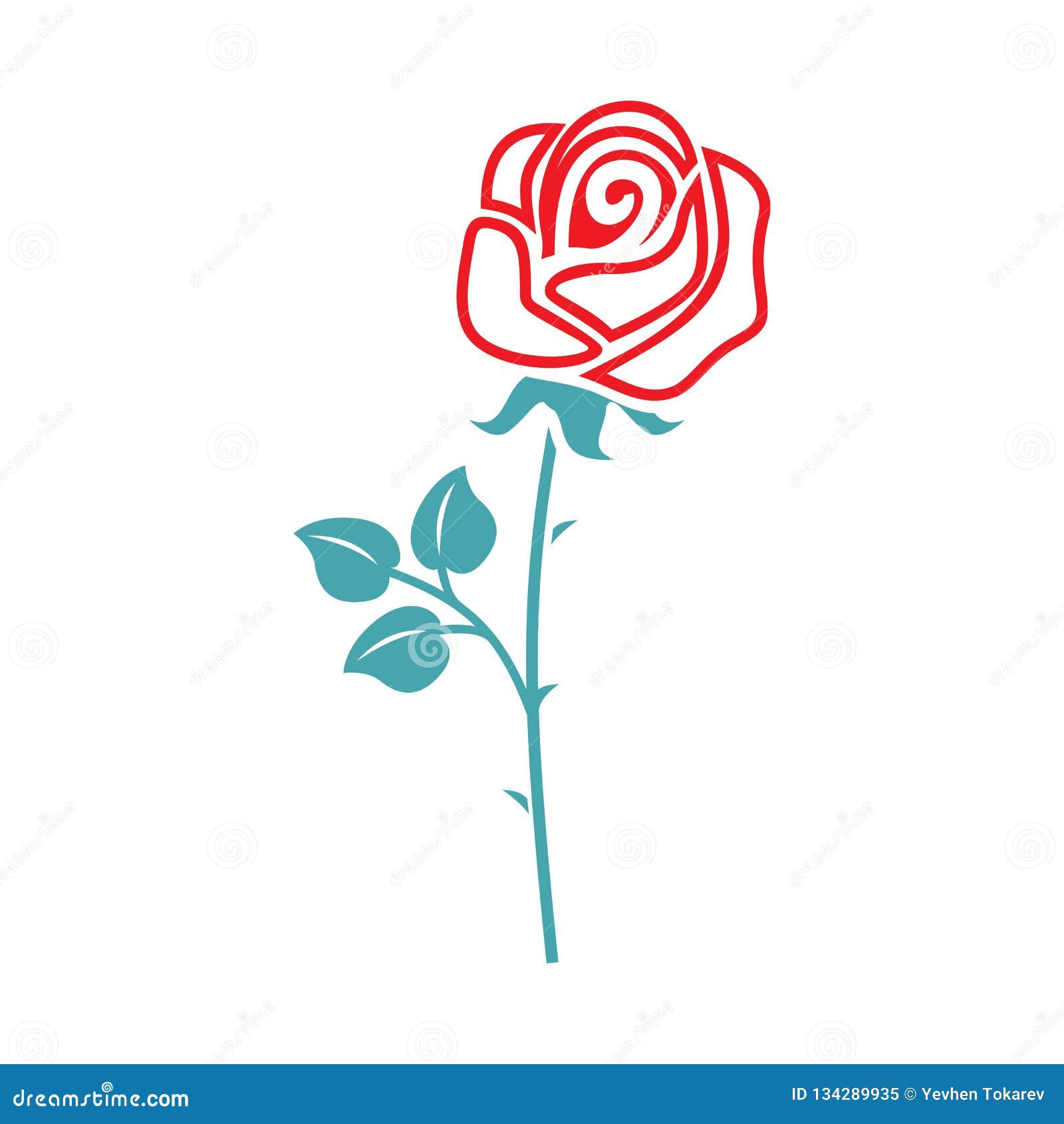 La Imagen Del Vector De La Rosa Stock de ilustración - Ilustración de ...