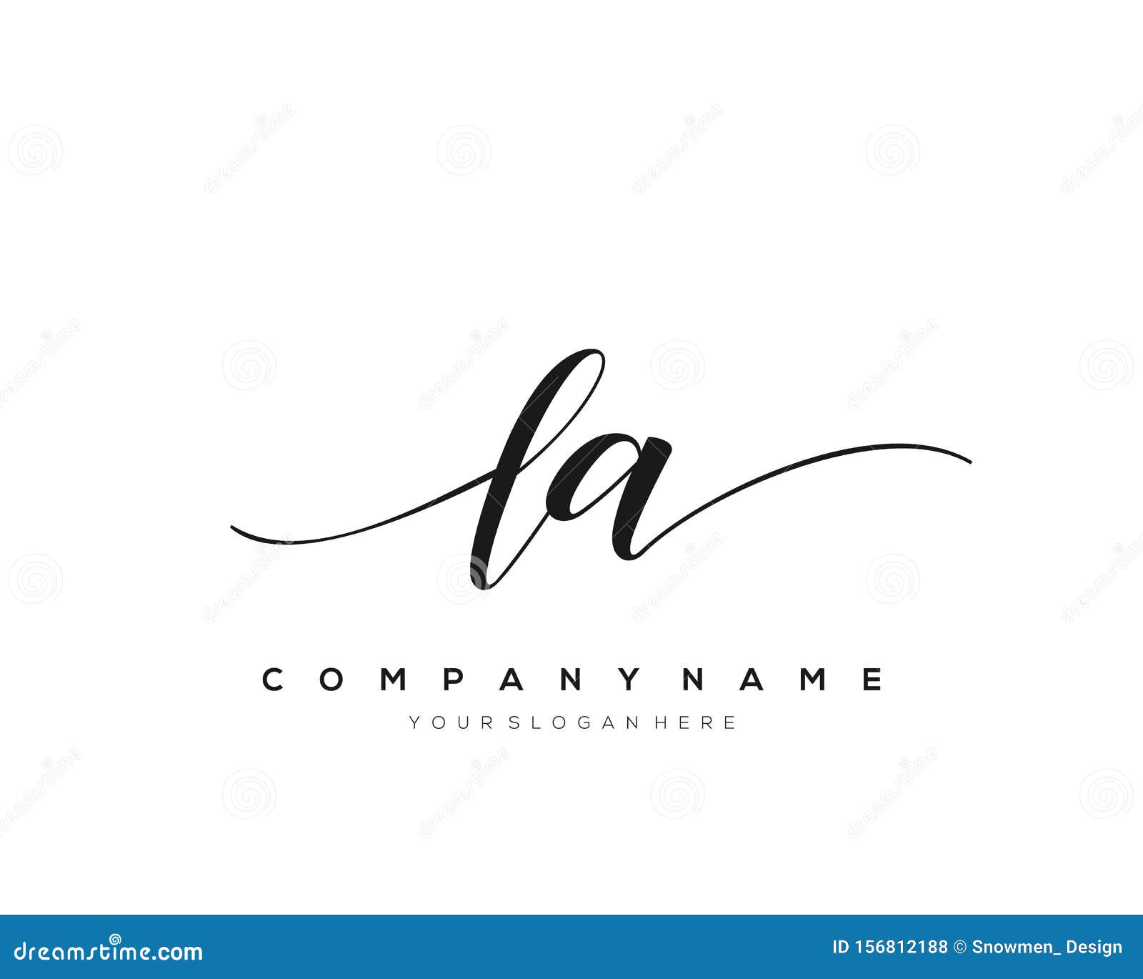LA Initial Handwriting Logo Template Vector. Stock Vector ... LA Initial Handwriting Logo Template Vector. Stock Vector ...