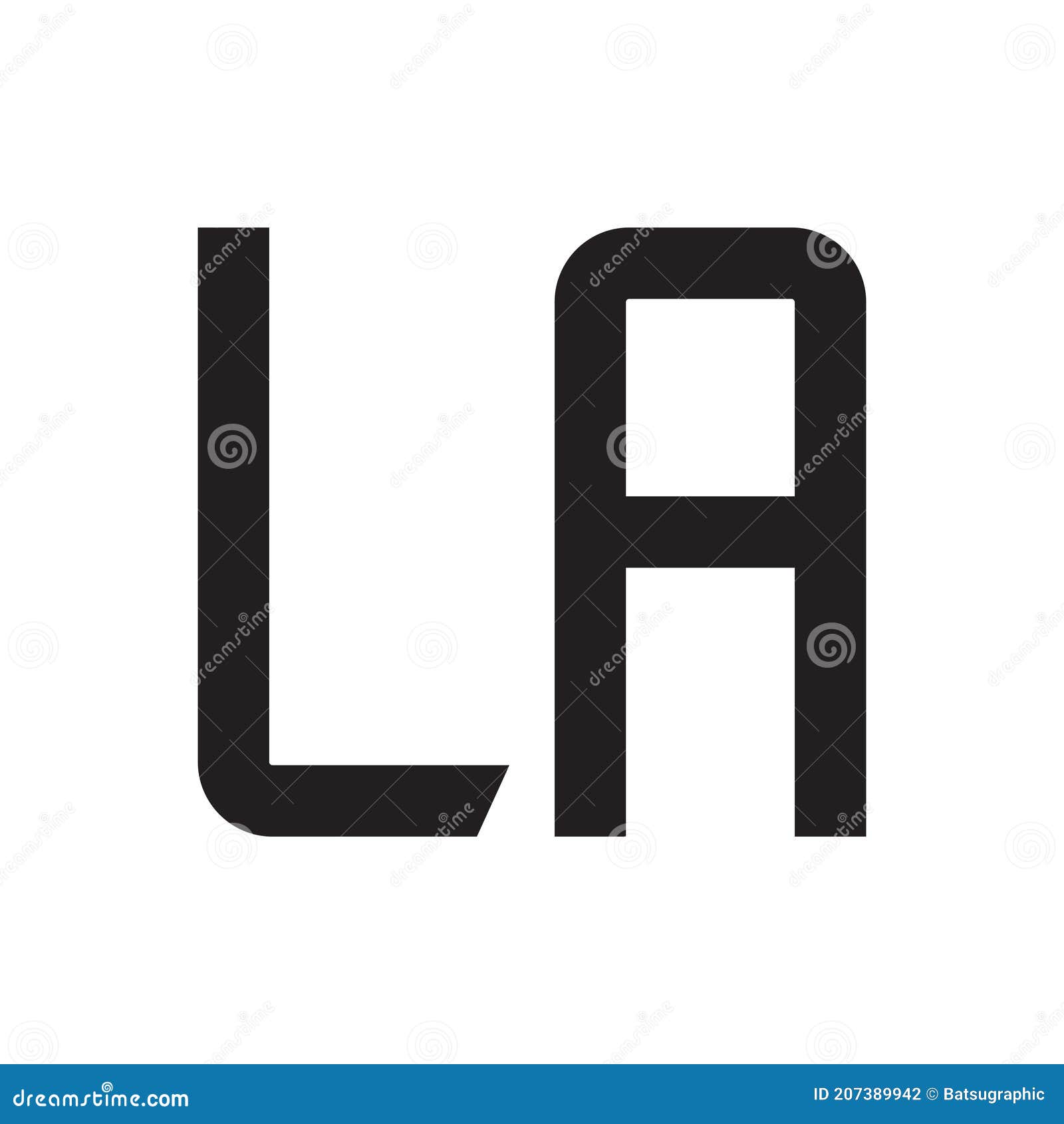 La Initial Letter Vector Logo Icon Stock Vector - Illustration of ...