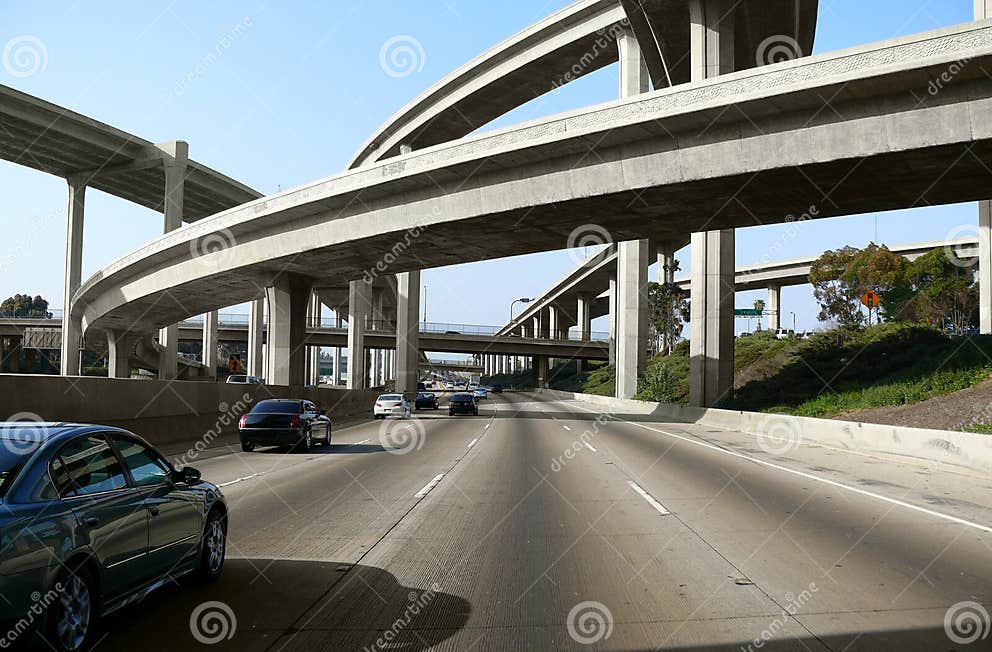 LA Interchange stock image. Image of traffic, concrete - 14438739