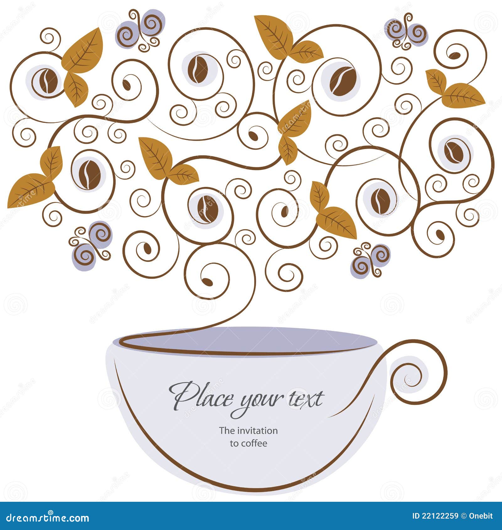 La invitación al café ilustración del vector. Ilustración de ...