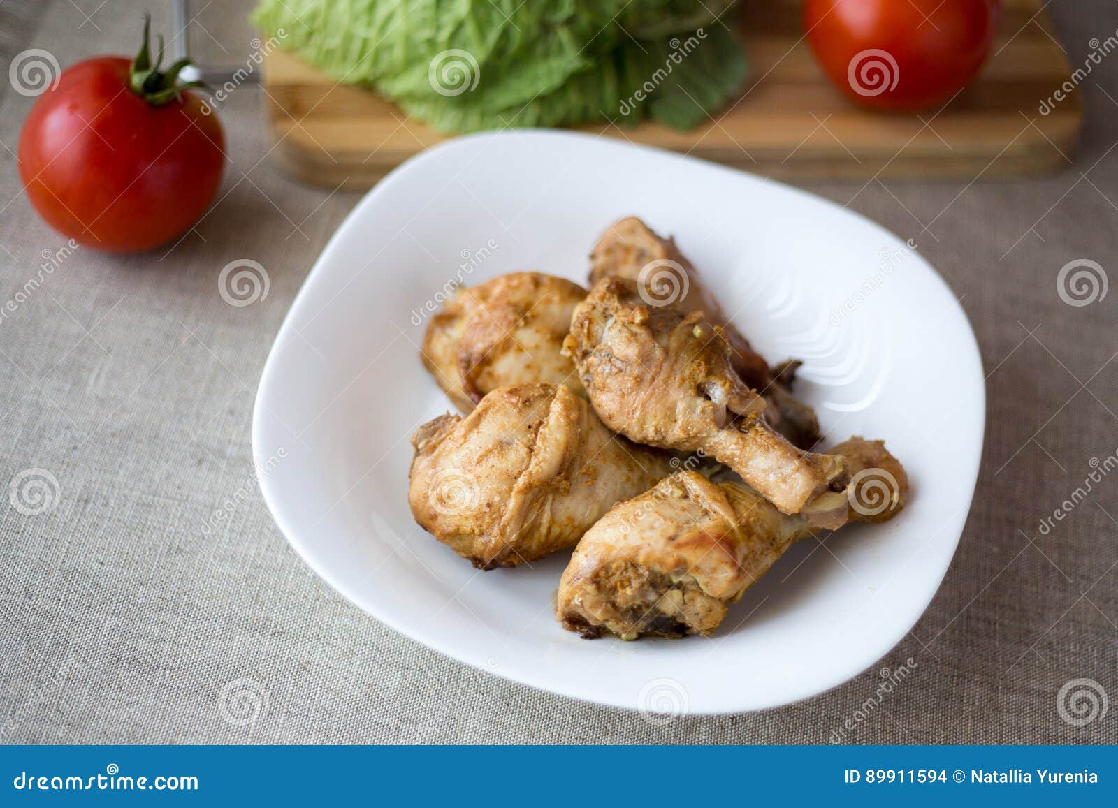 La Jambe De Poulet Cuite Au Four Photo stock - Image du gril, affamé ...