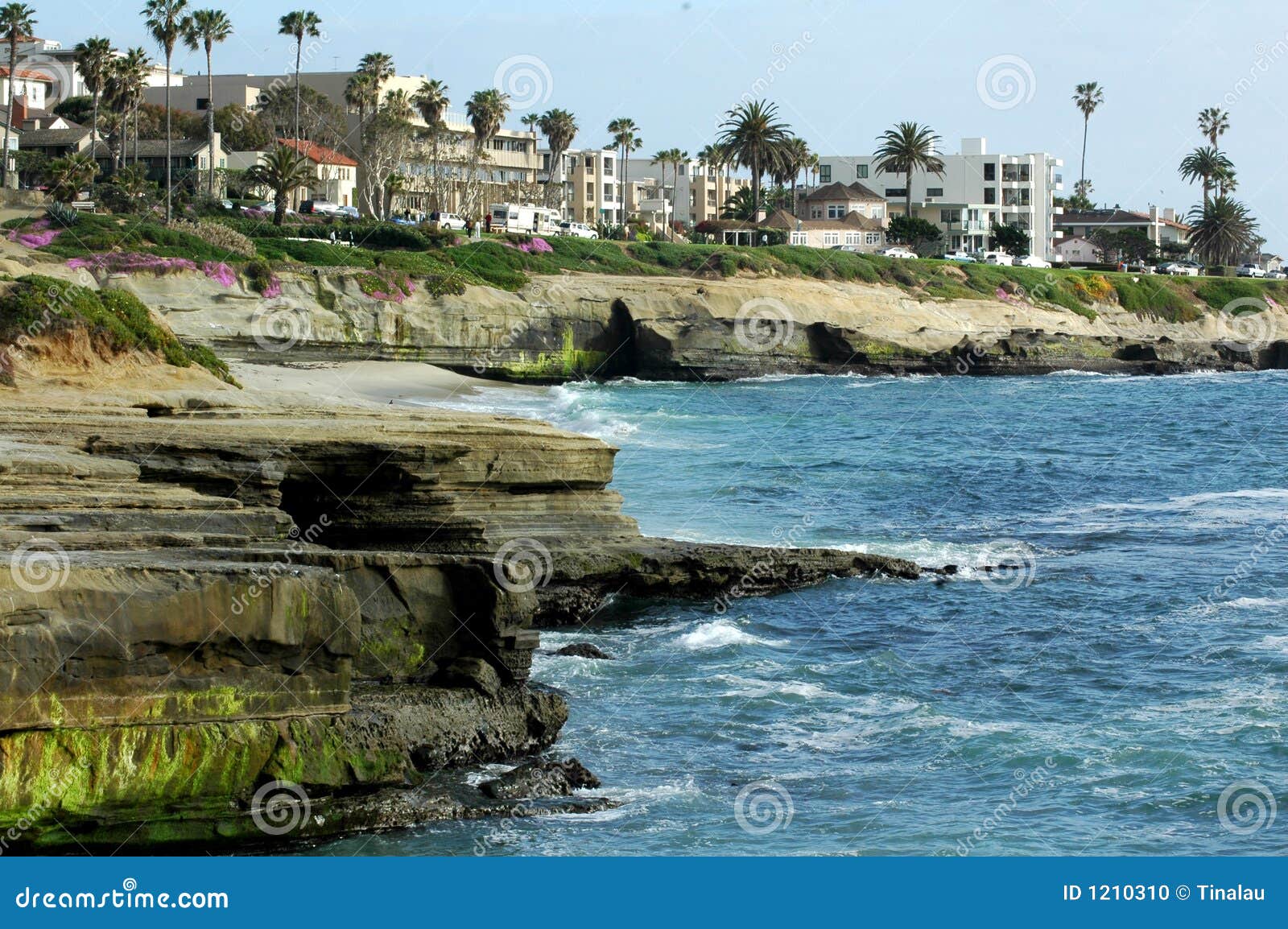 La Jolla, California Coastline Stock Photo - Image of waves, sandeigo ...