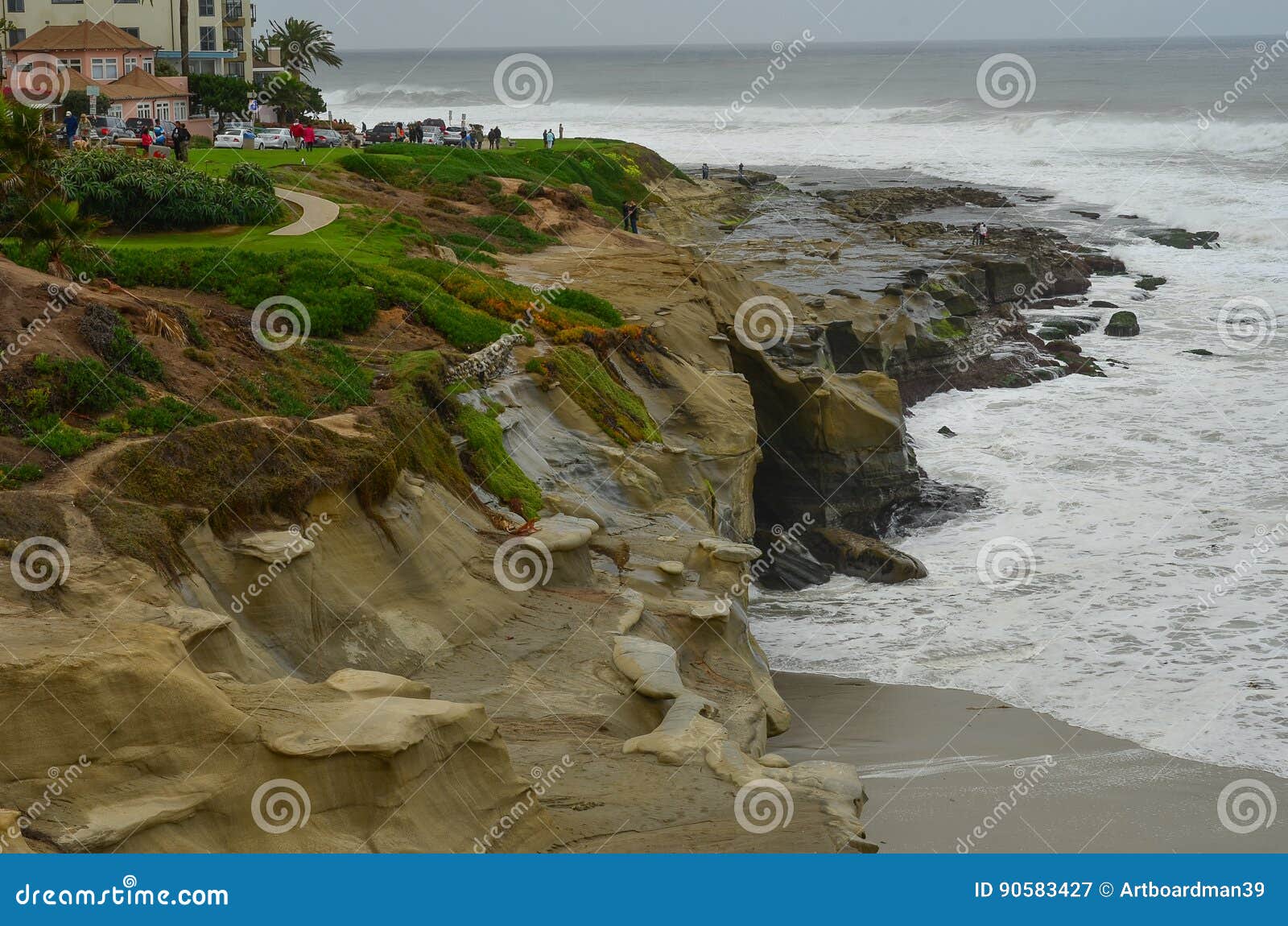 La Jolla, California stock image. Image of tourists, travel - 90583427
