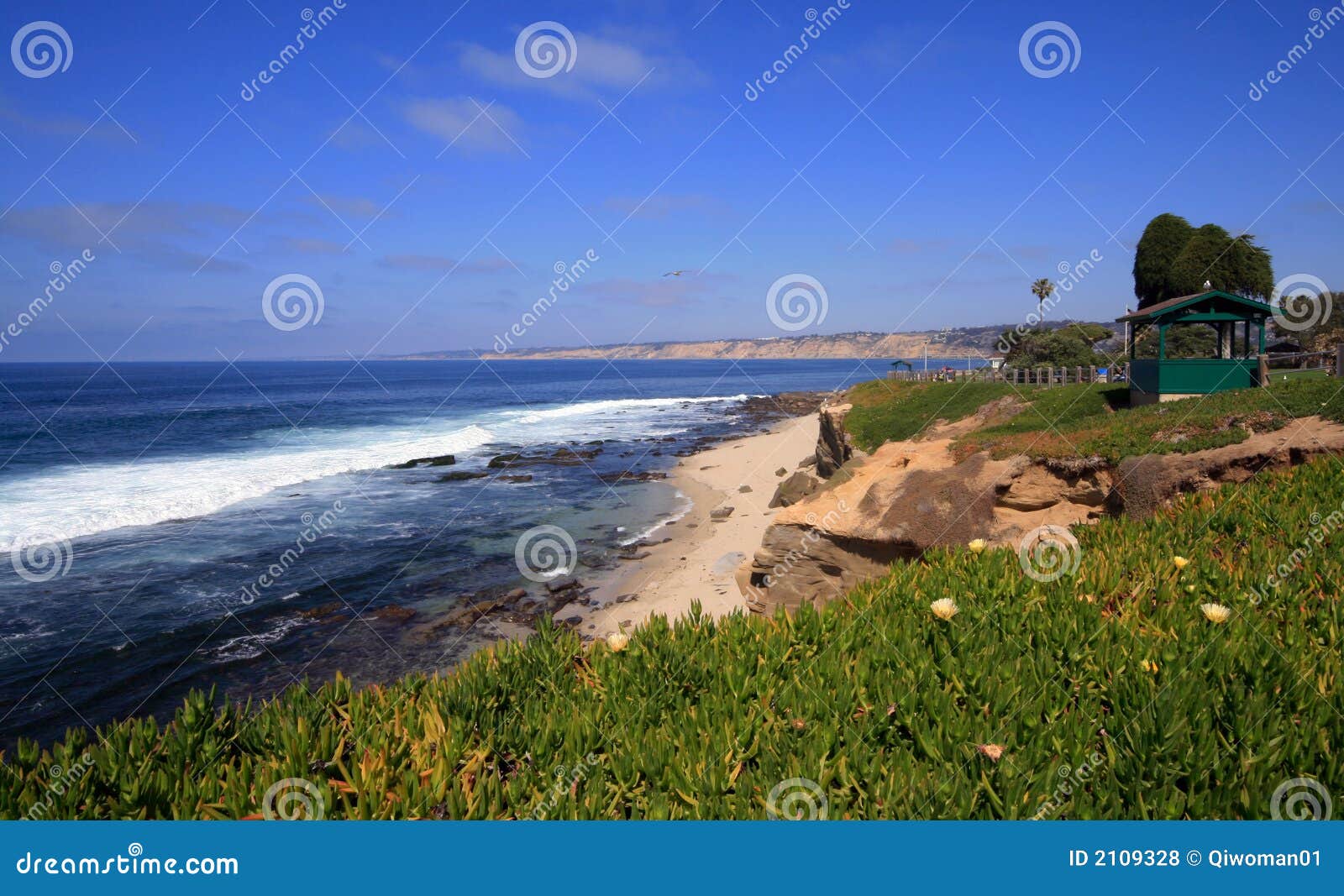 La Jolla Coast stock photo. Image of travel, sunny, shoreline - 2109328