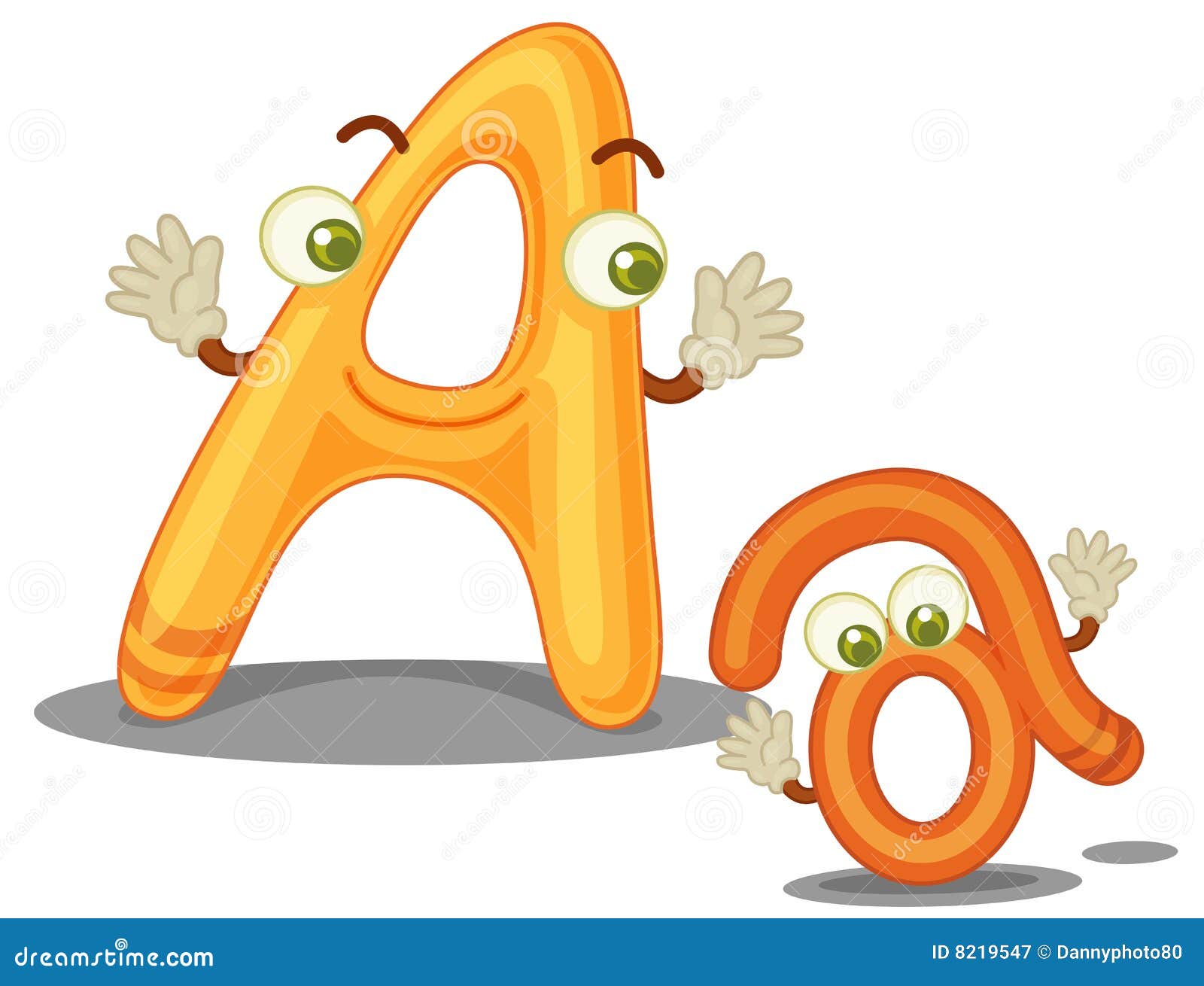 La letra a stock de ilustración. Ilustración de animado - 8219547