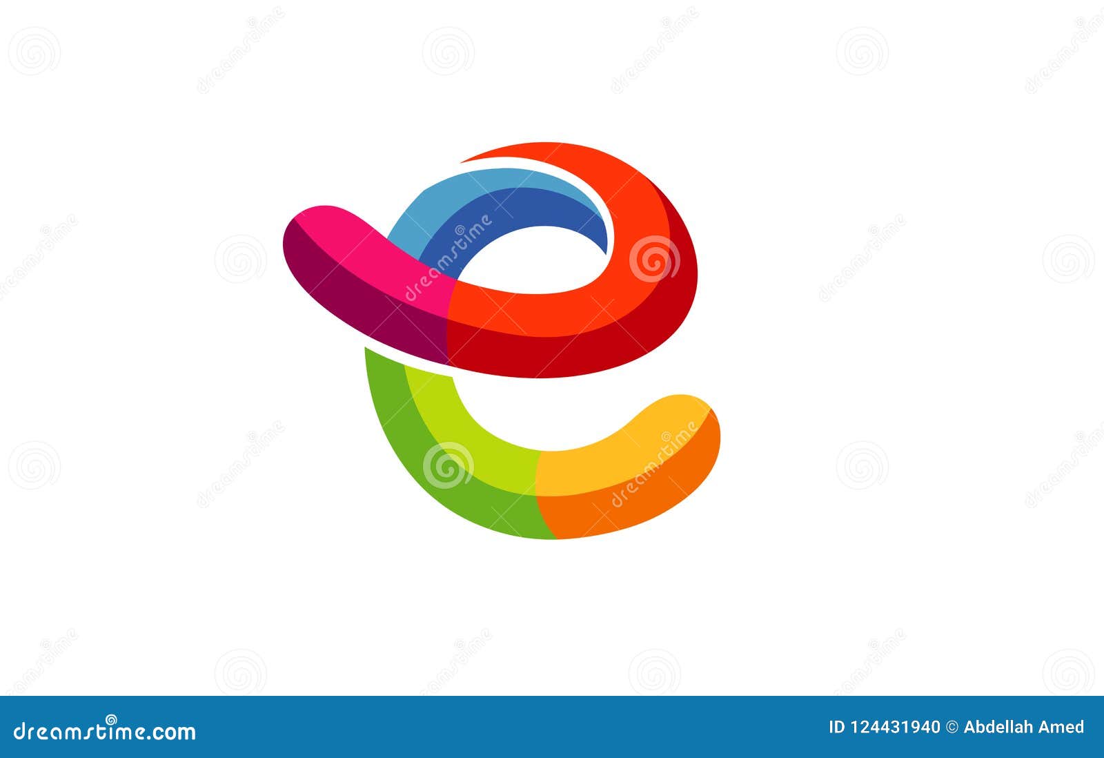 La Lettera Di E Colora Logo Symbol Design Illustration Illustrazione ...