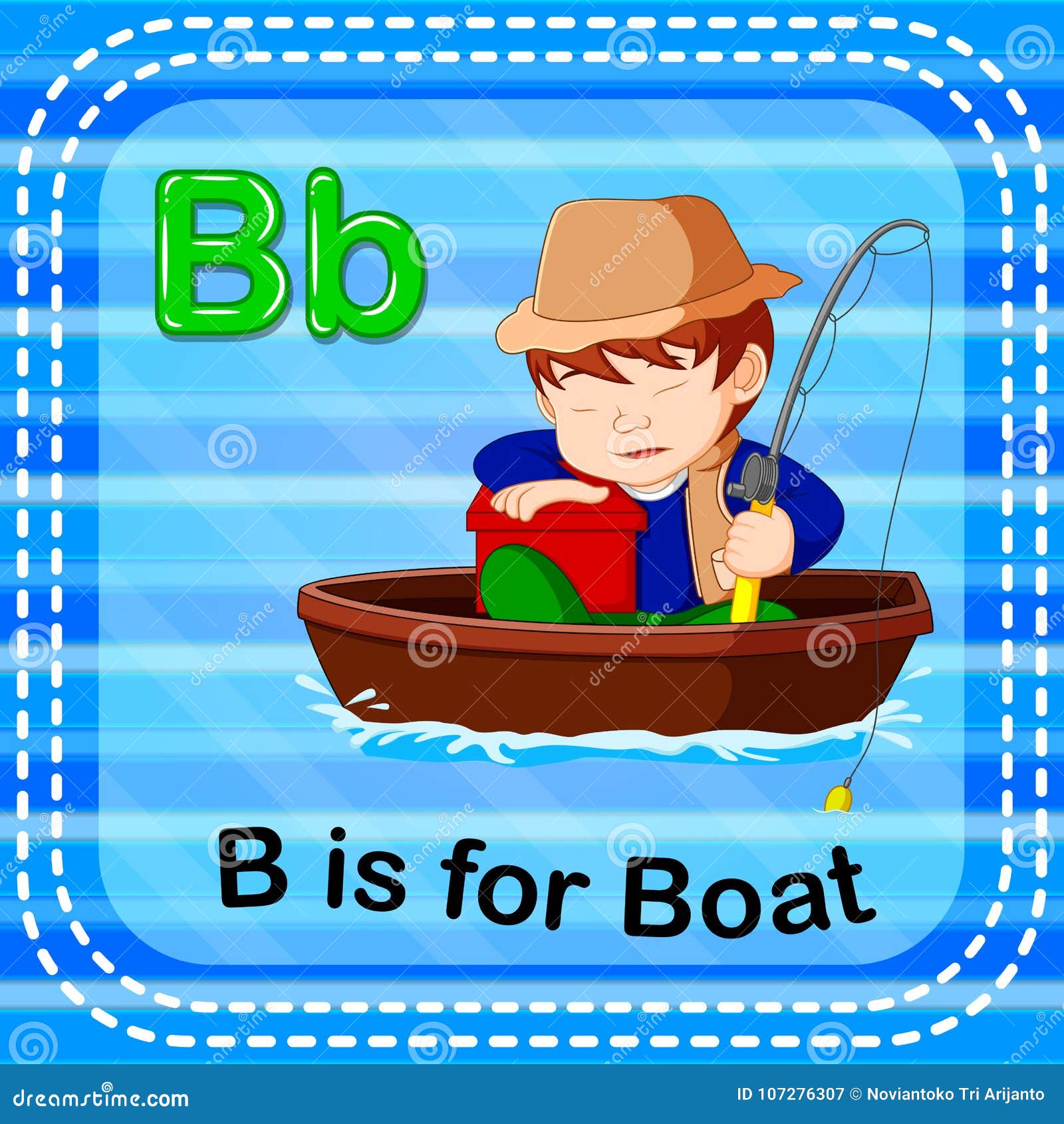 La Lettre B De Flashcard Est Pour Le Bateau Illustration de Vecteur ...