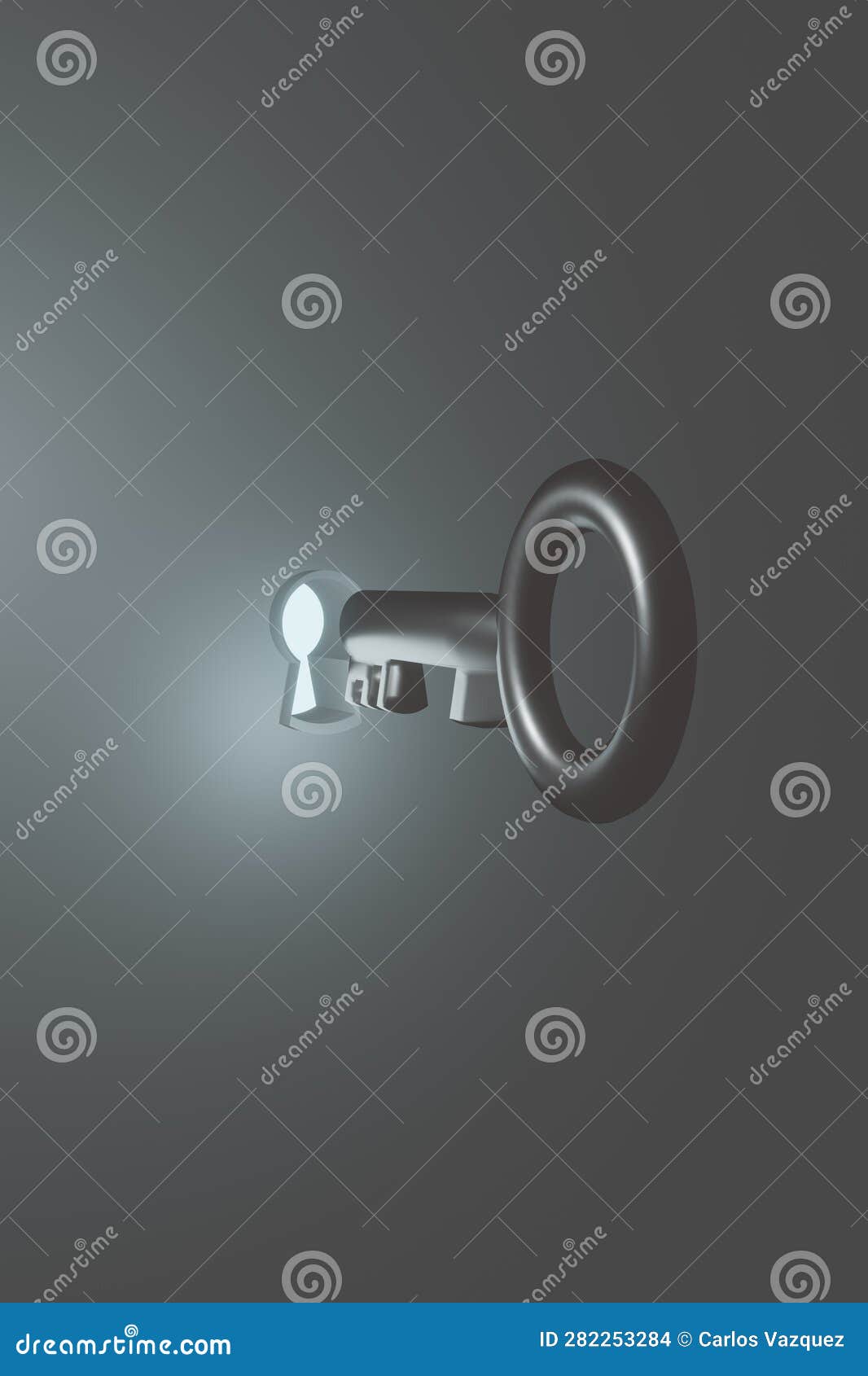 La Llave Y La Luz Render 3D Stock Illustration - Illustration of house ...