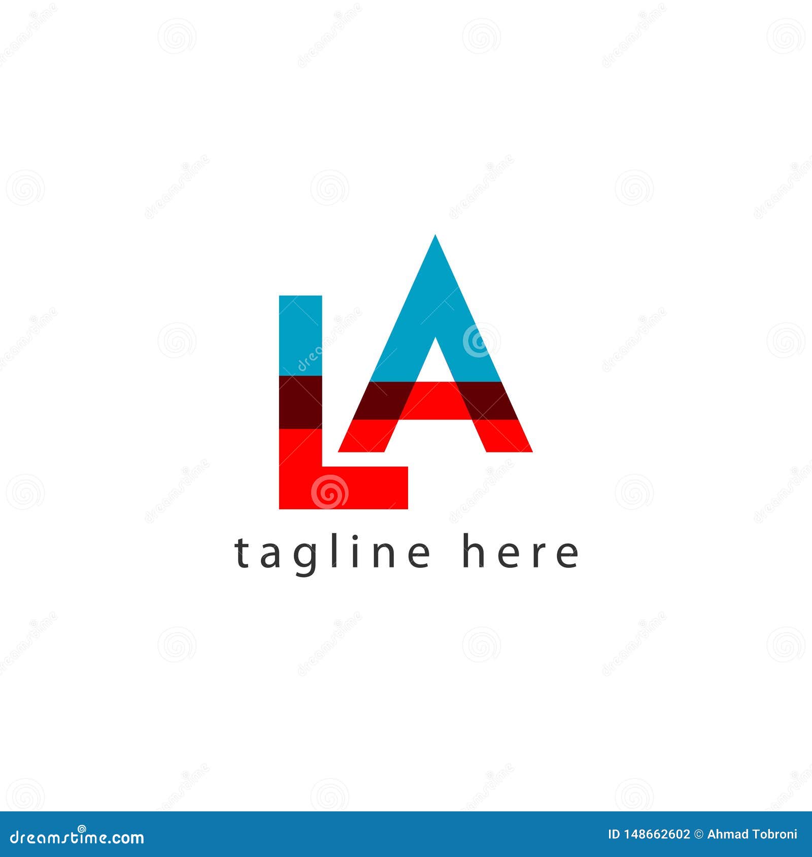 LA Logo Letter Vector Template Design Illustration Stock Vector ...
