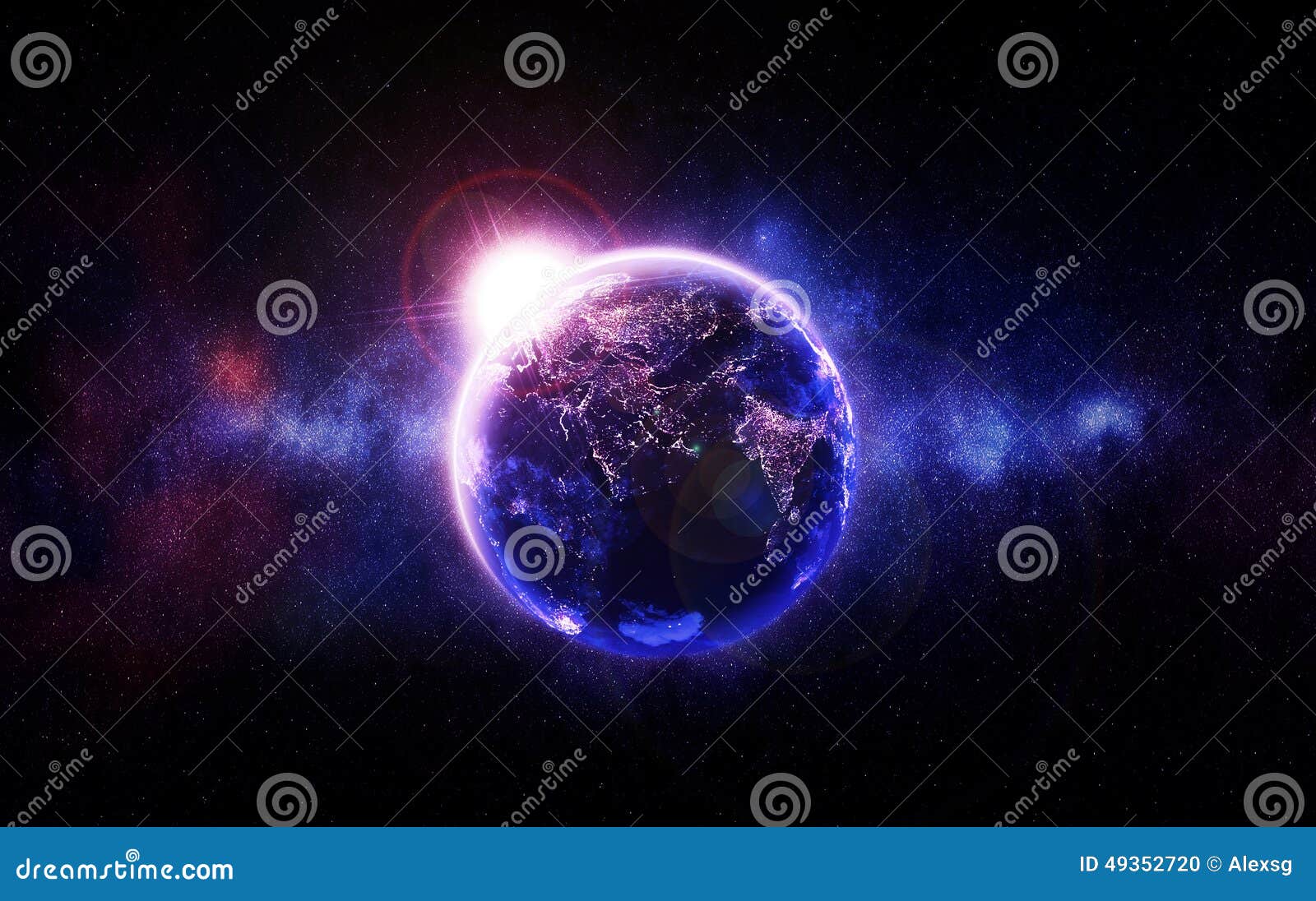 La Luce Intensa Del Sol Levante Illustrazione di Stock - Illustrazione ...