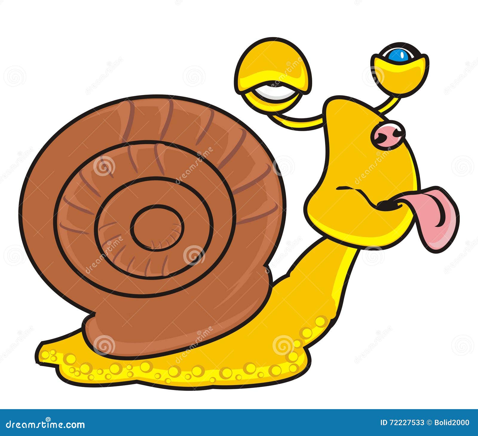 La Lumaca Pazza Dorme Con La Sua Osserva Chiuso Illustrazione di Stock ...