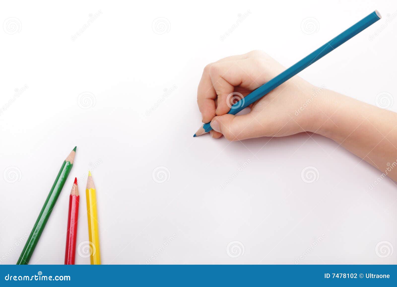 La Main D'enfant Dessine Une Correction Photo stock - Image du main ...