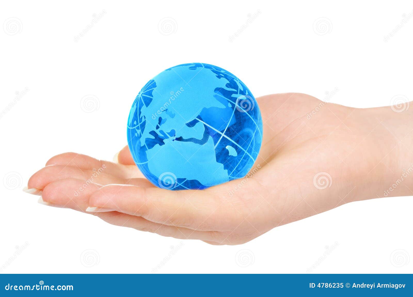 La Main De La Personne Retient Le Globe Image stock - Image du ...