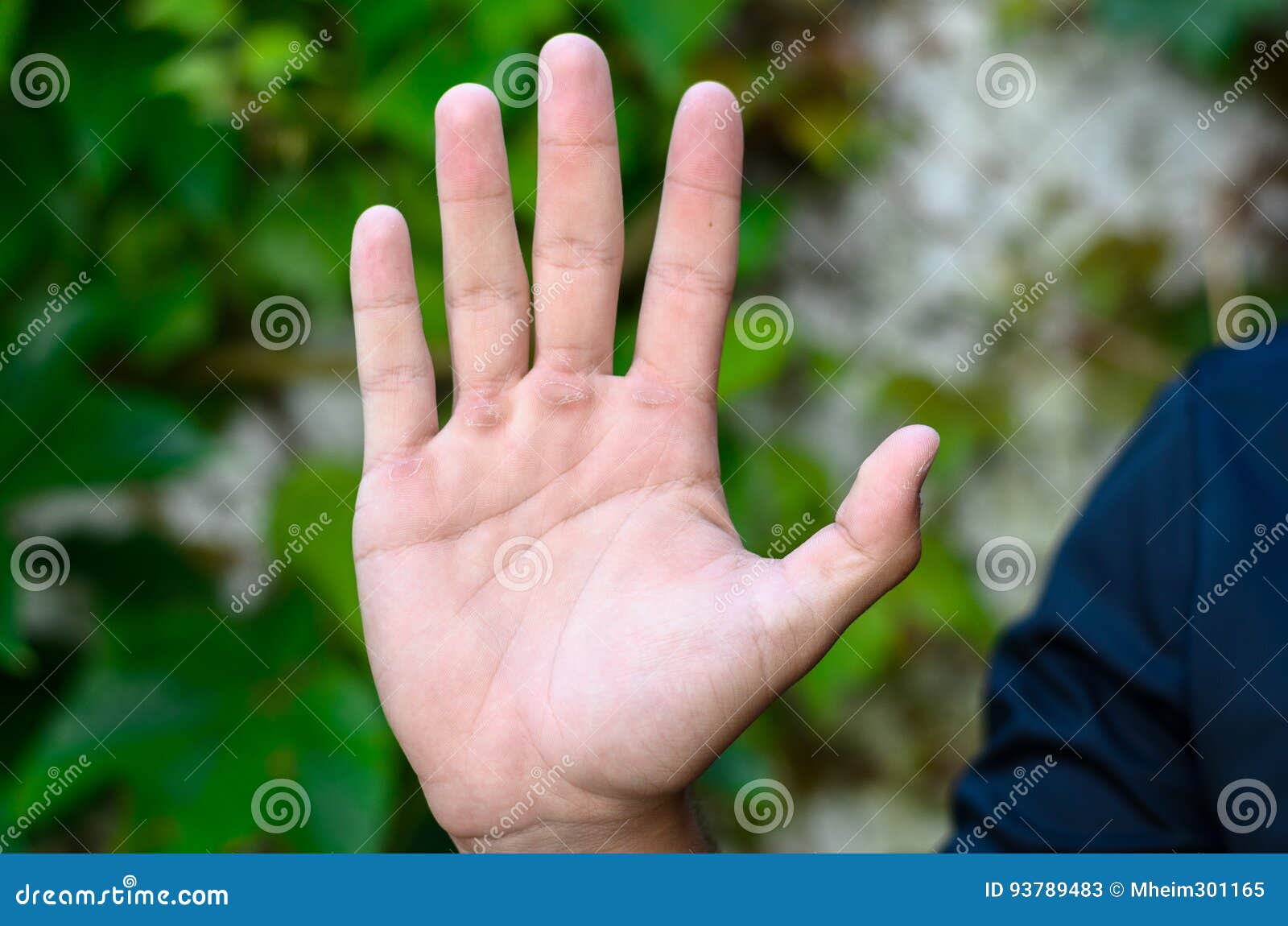 La Main Masculine Montre Cinq Doigts Image stock - Image du doigt ...