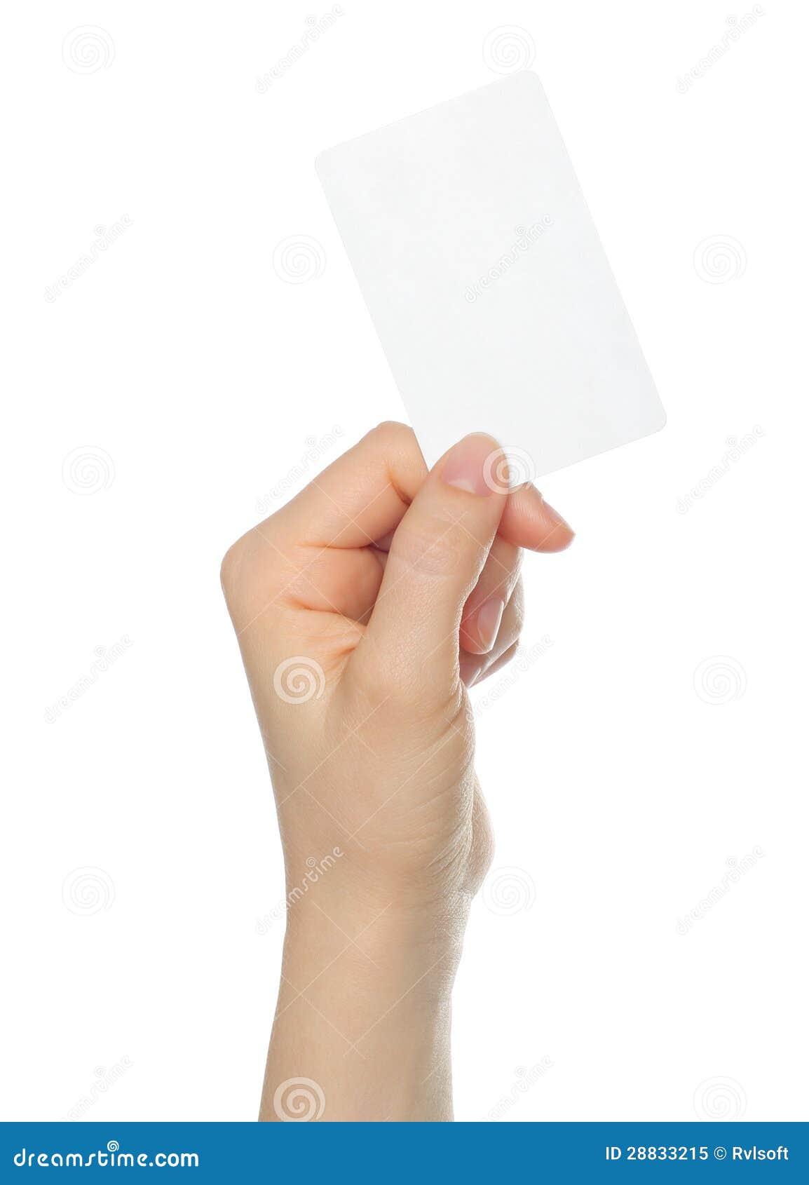 La Main Tient La Carte De Clientèle Photo libre de droits - Image: 28833215