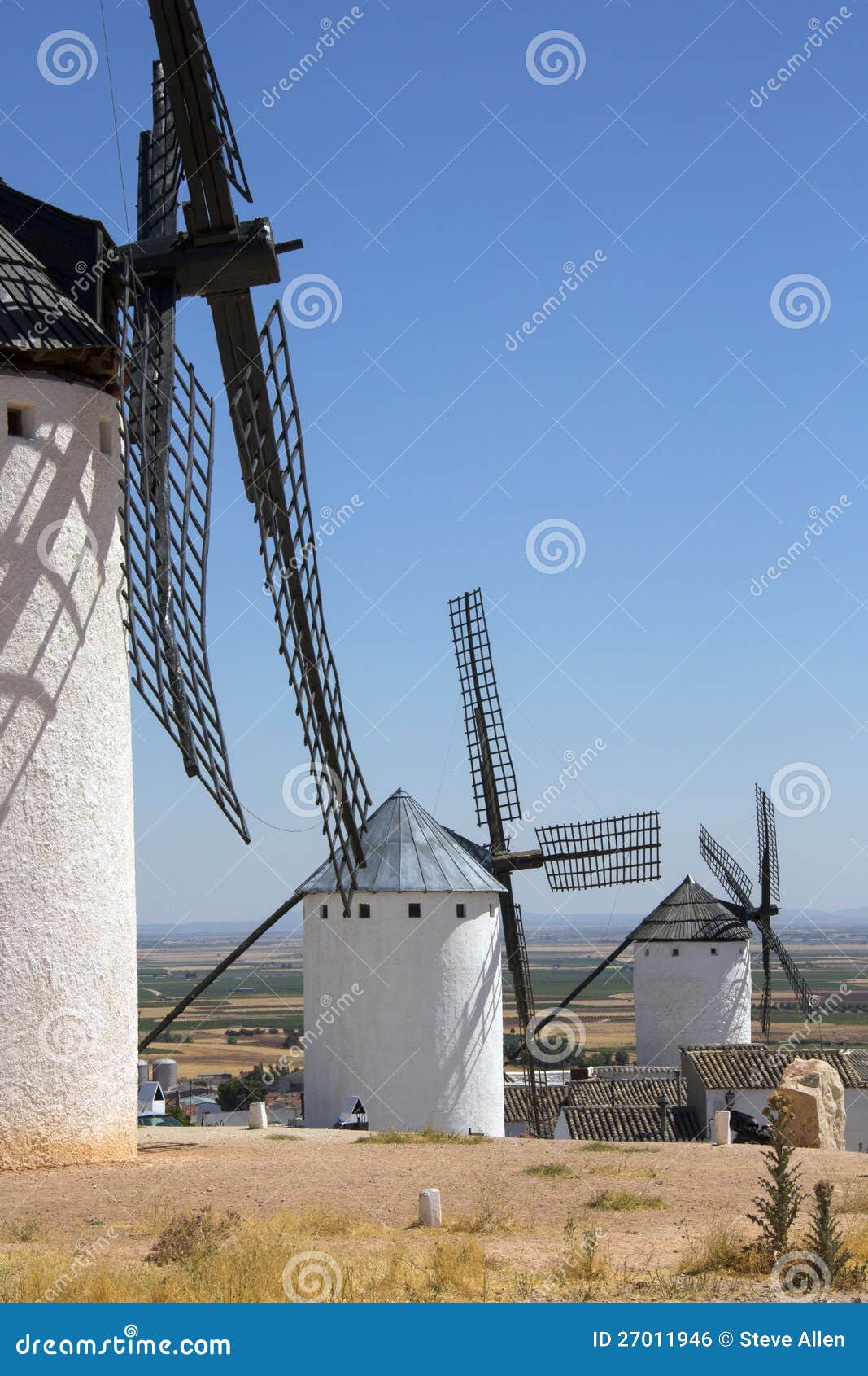 La Mancha Windmills - Spain Stock Photo - Image of windmill, spanish ...