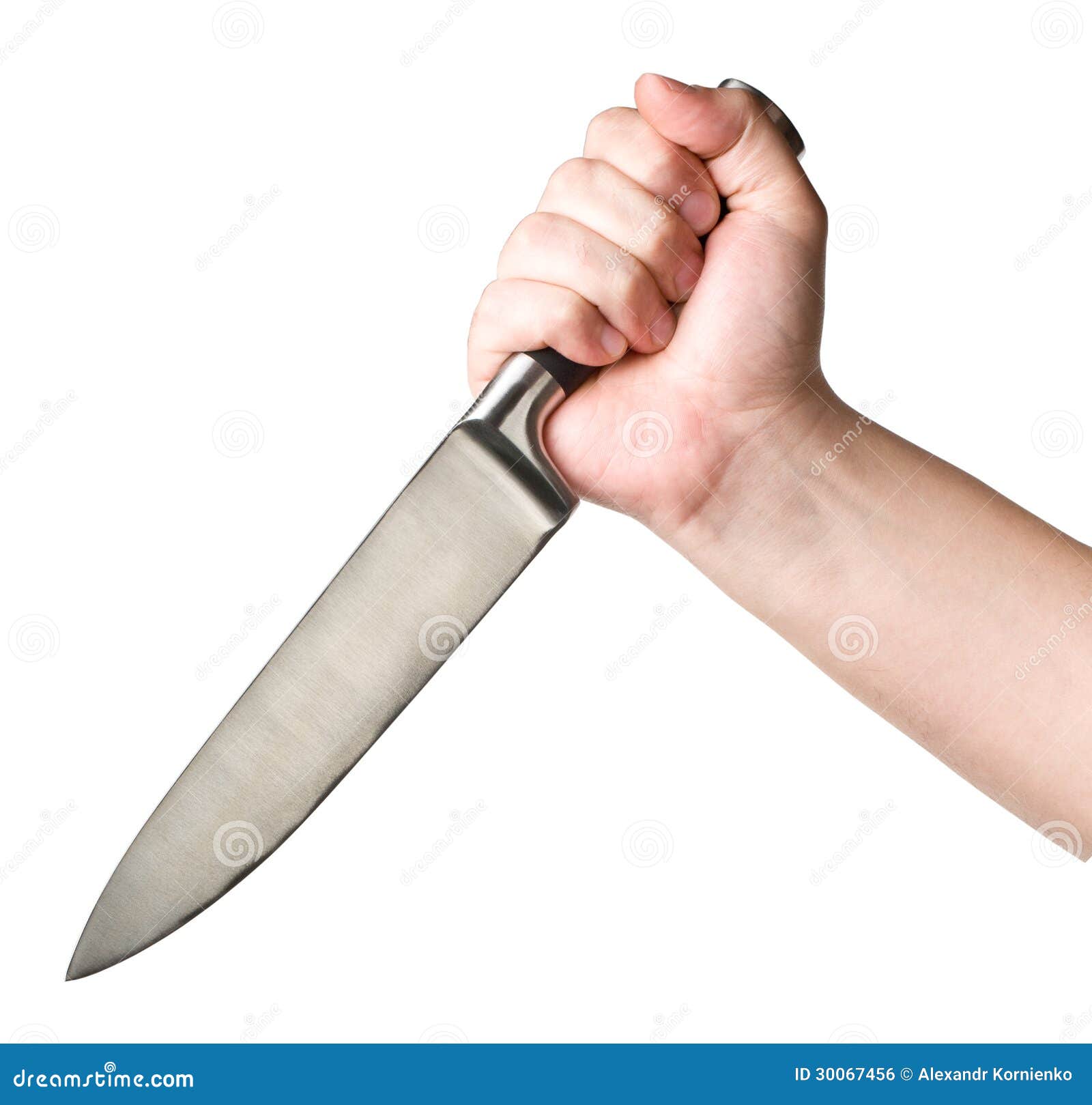 Mano con un coltello fotografia stock. Immagine di chiusura - 30067456