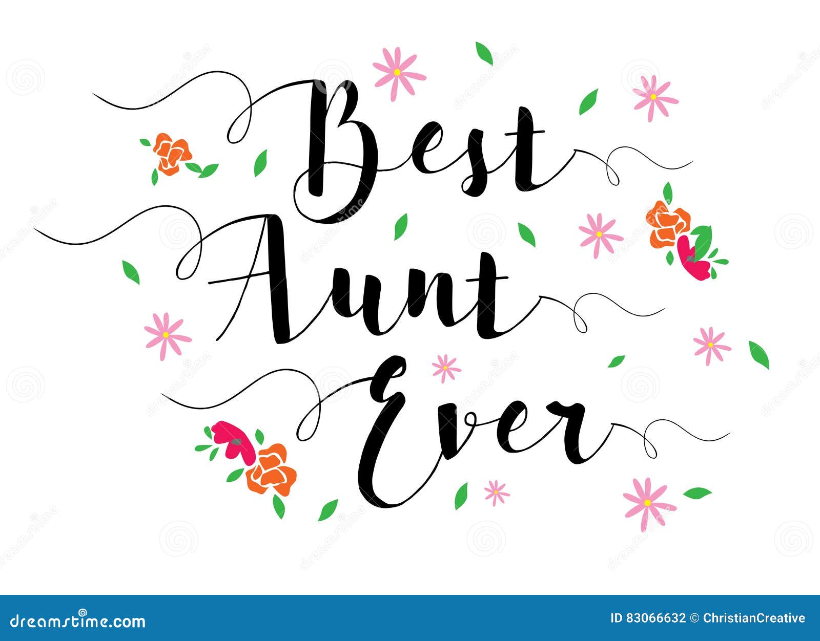 La mejor tía Ever ilustración del vector. Ilustración de familia - 83066632