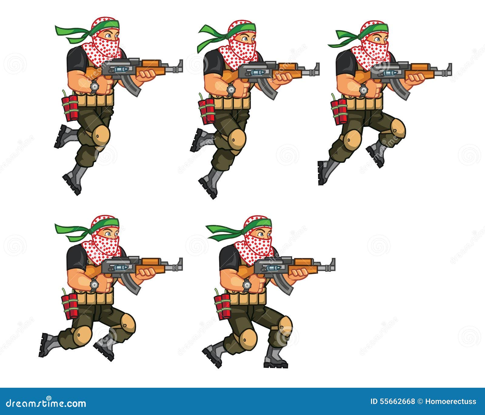 La Milicia Que Salta Sprite Ilustración del Vector - Ilustración de ...