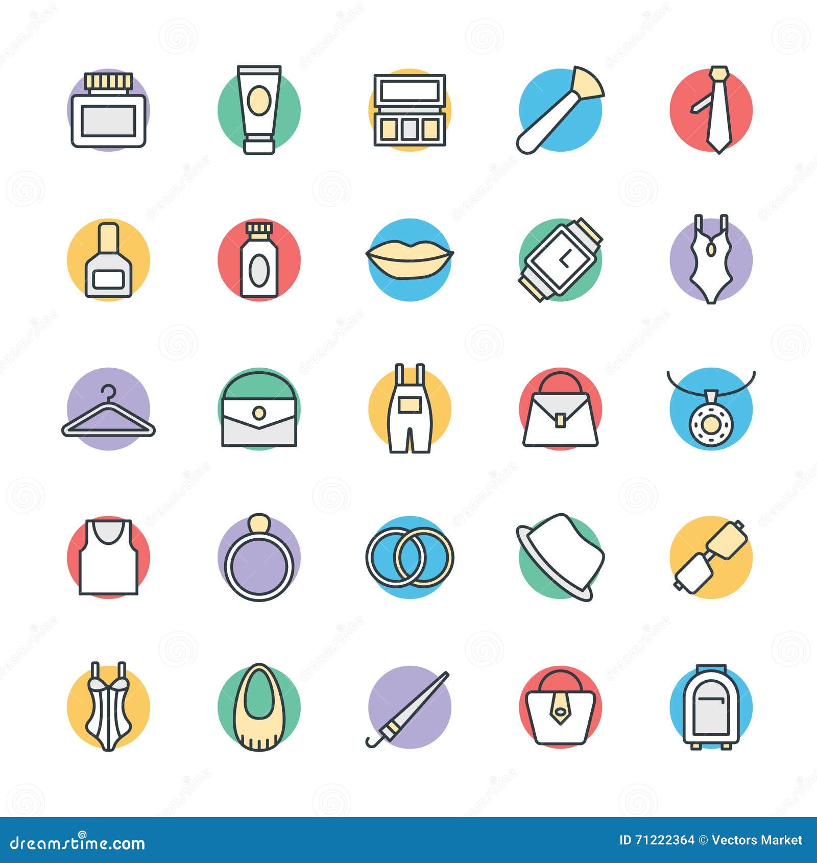 La Moda Y La Ropa Refrescan Los Iconos 3 Del Vector Stock de ...