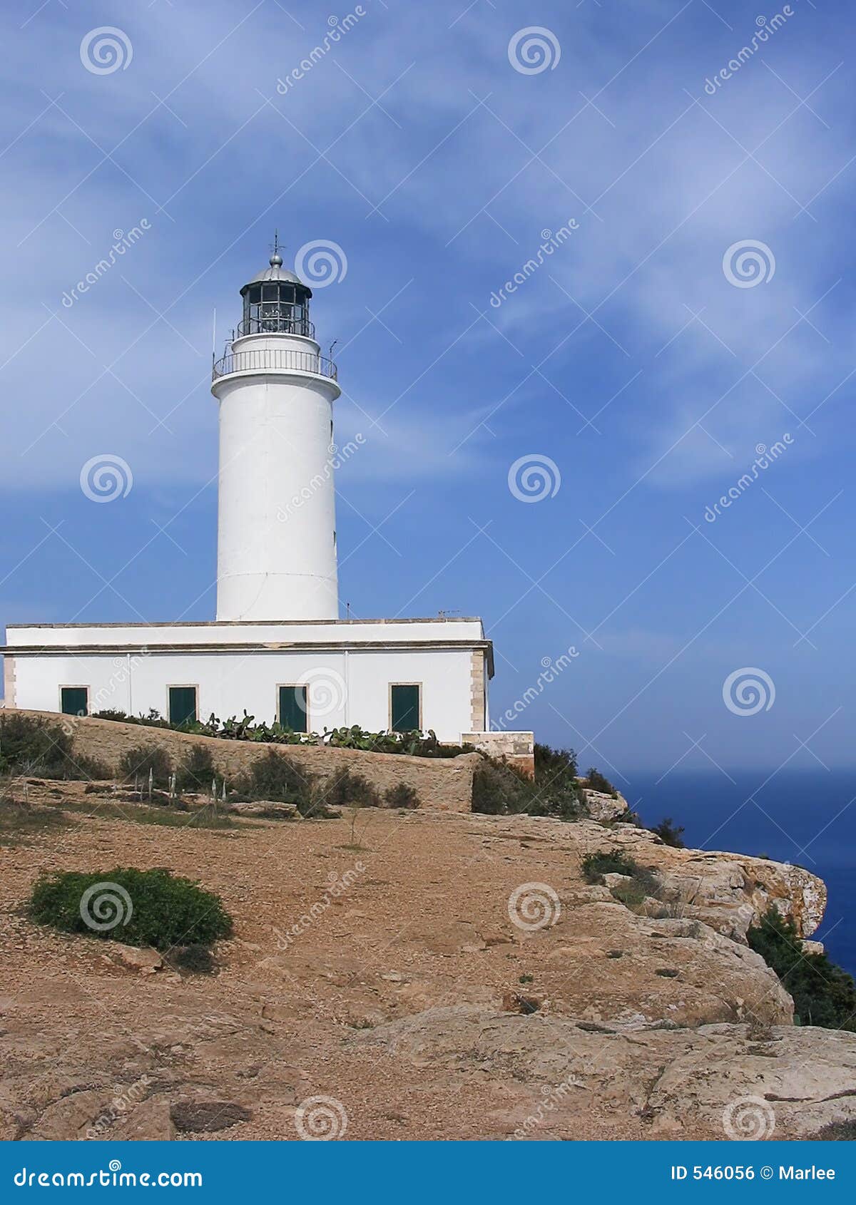 La Mola Lighthouse (Formentera, Spain) Stock Photo - Image of pharos ...