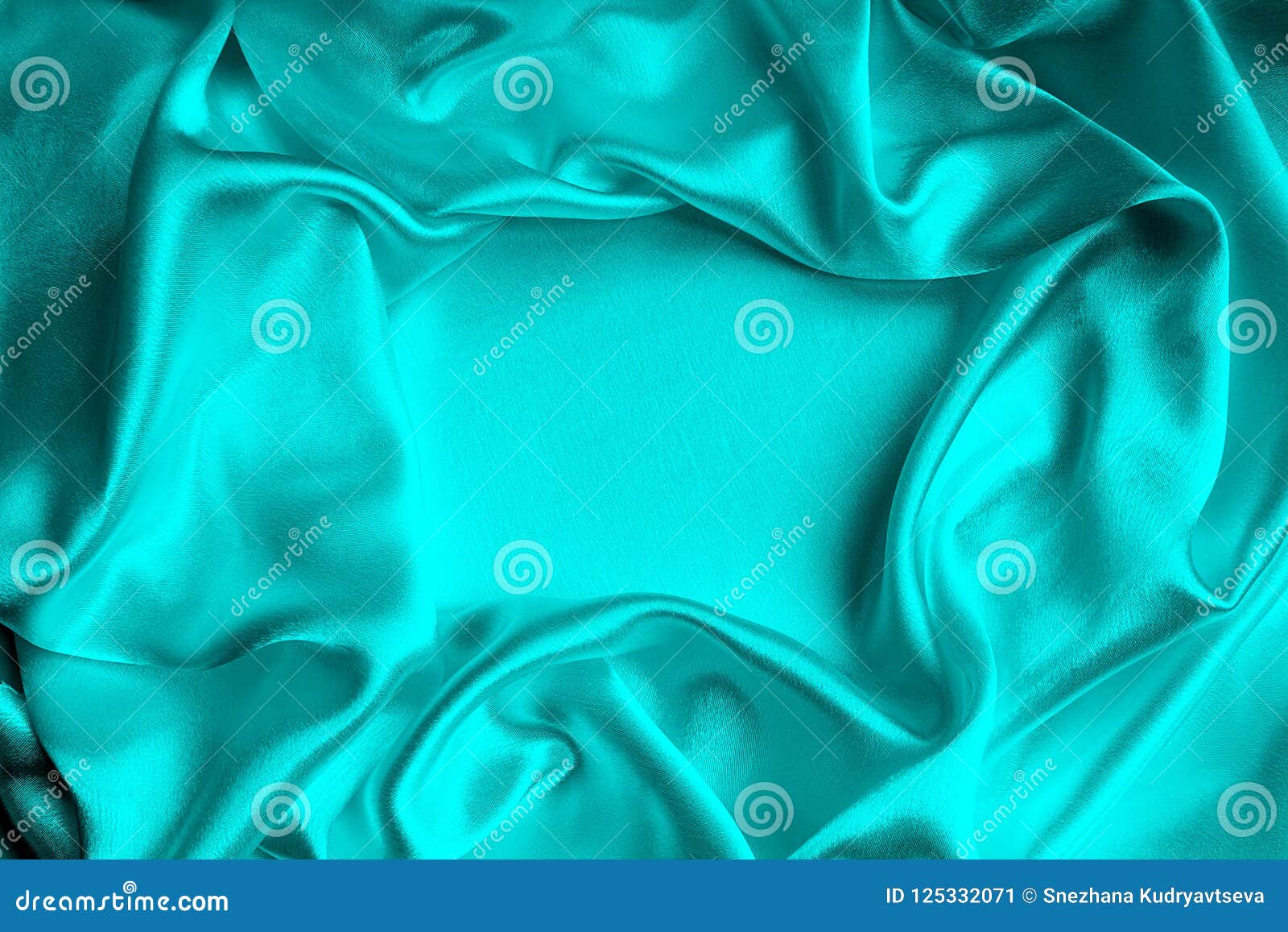 La Morbidezza Copre Da Colore Del Turchese Del Tessuto Del Raso ...