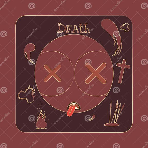 La mort de sourire illustration de vecteur. Illustration du enterrement ...