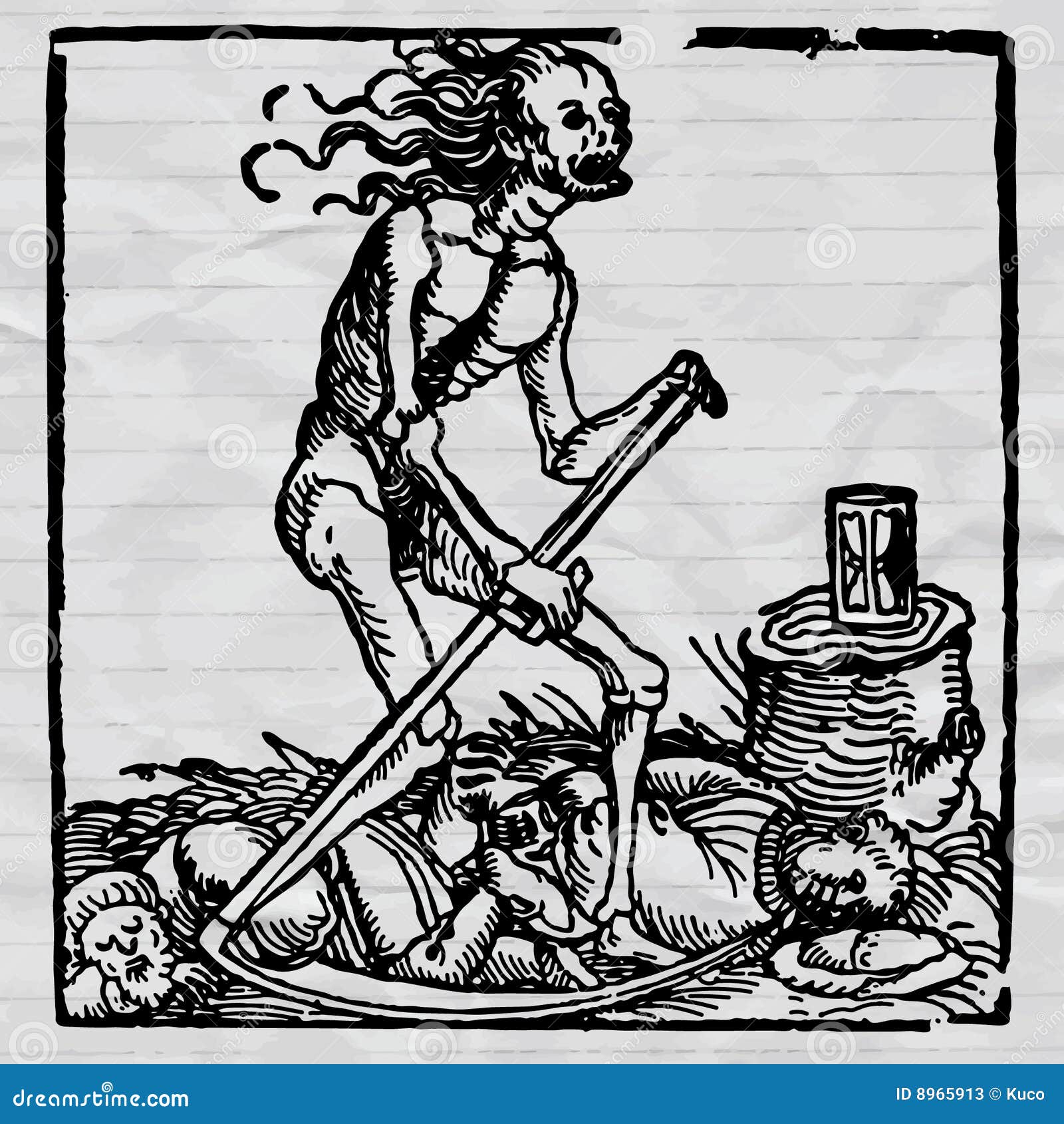 La mort noire illustration de vecteur. Illustration du rudesse - 8965913