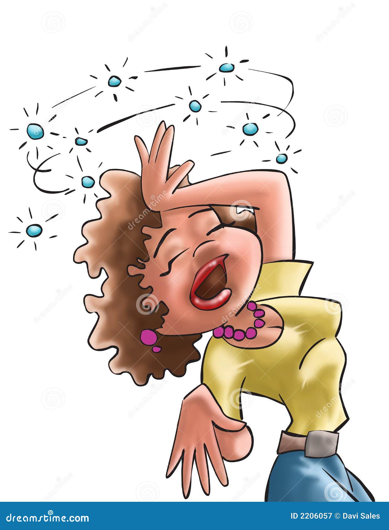 La muchacha que va a swoon stock de ilustración. Ilustración de ...