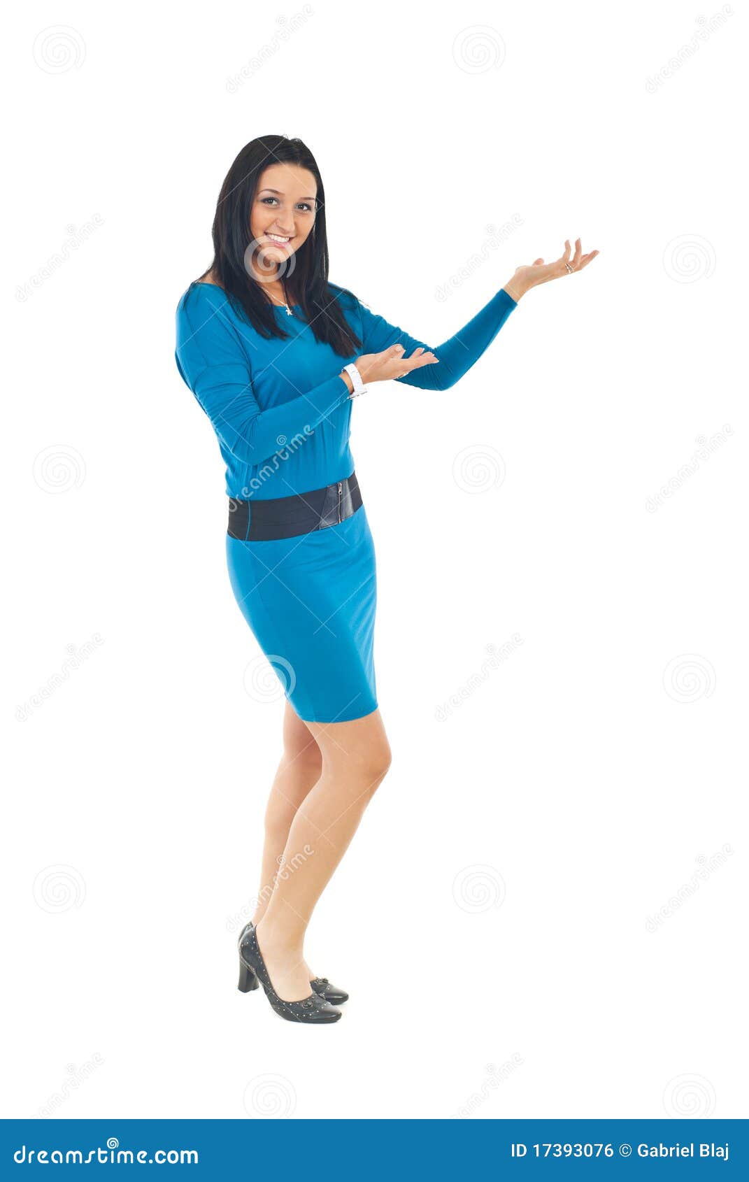 La Mujer Atractiva Hace La Presentación Foto de archivo - Imagen de ...